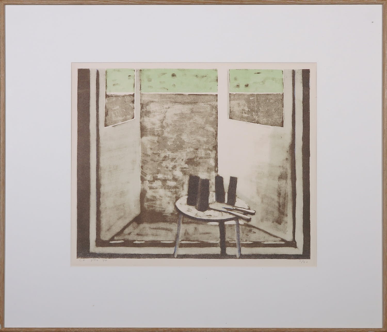 Hans Koopman - Litho, Balkonkruk - Ingelijst Verkocht | Kunstveiling.nl