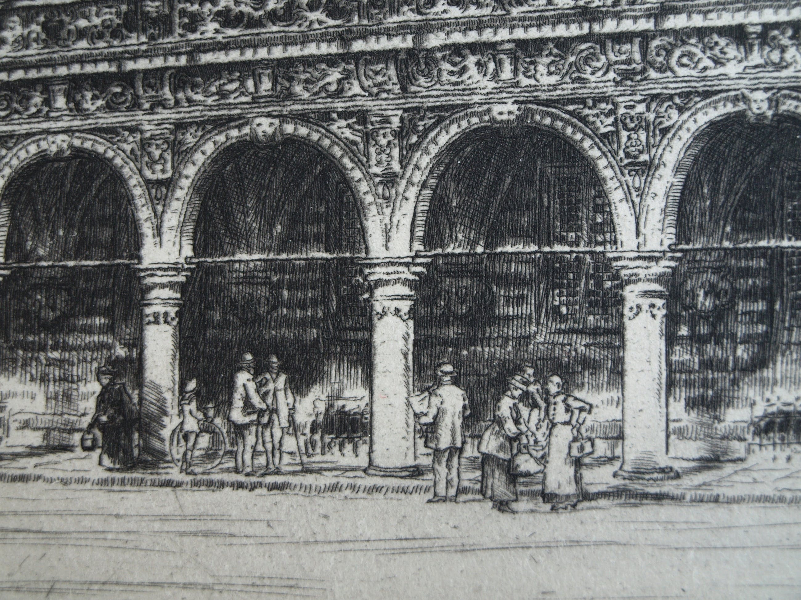 Paul Geissler - Ets, Stadhuis Bremen , ‘Rathaus Bremen’ – gesigneerd ...