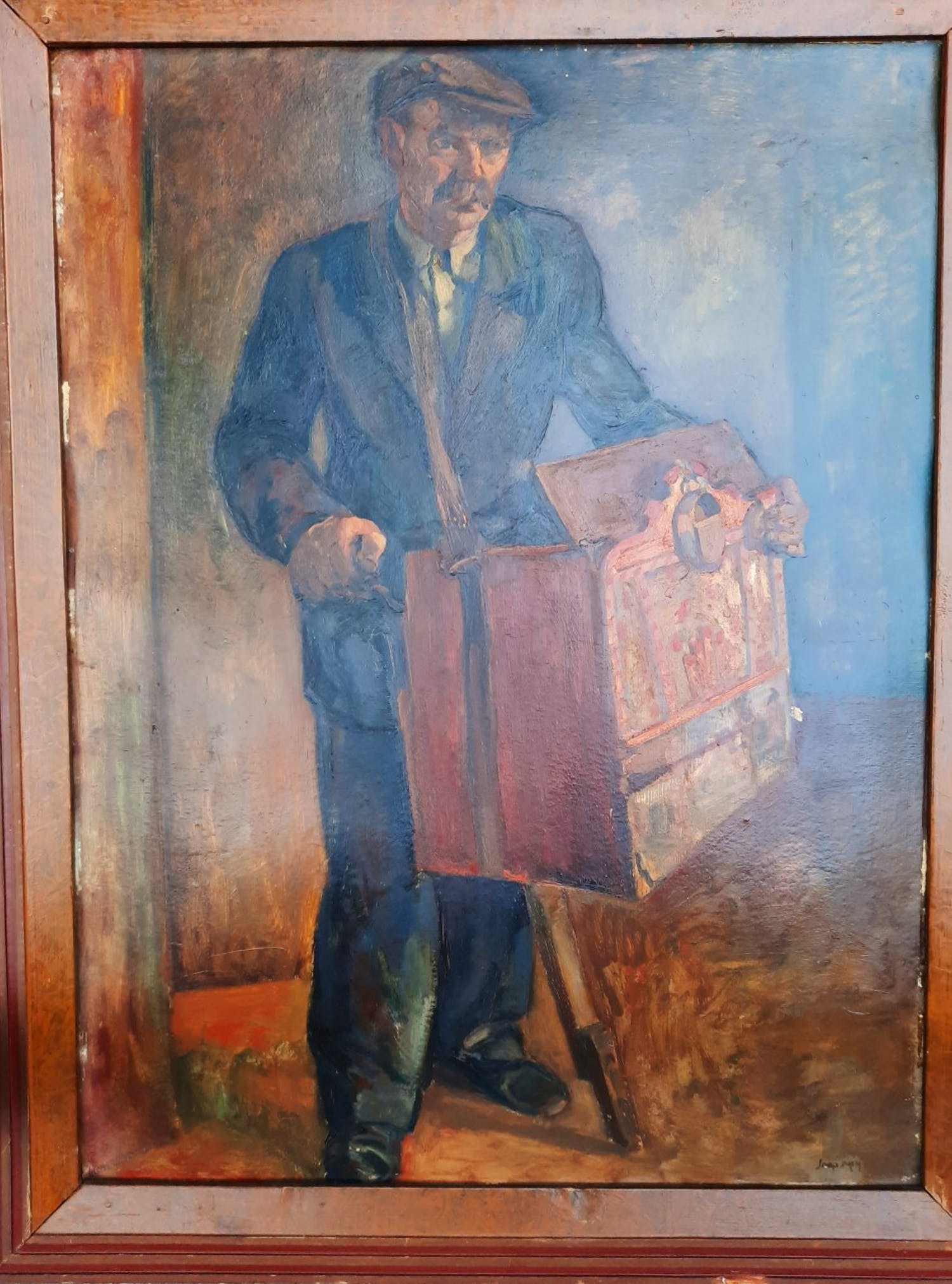 Jaap Min - Jaap Min (1914-1987) - Man met orgel Verkocht | Kunstveiling.nl