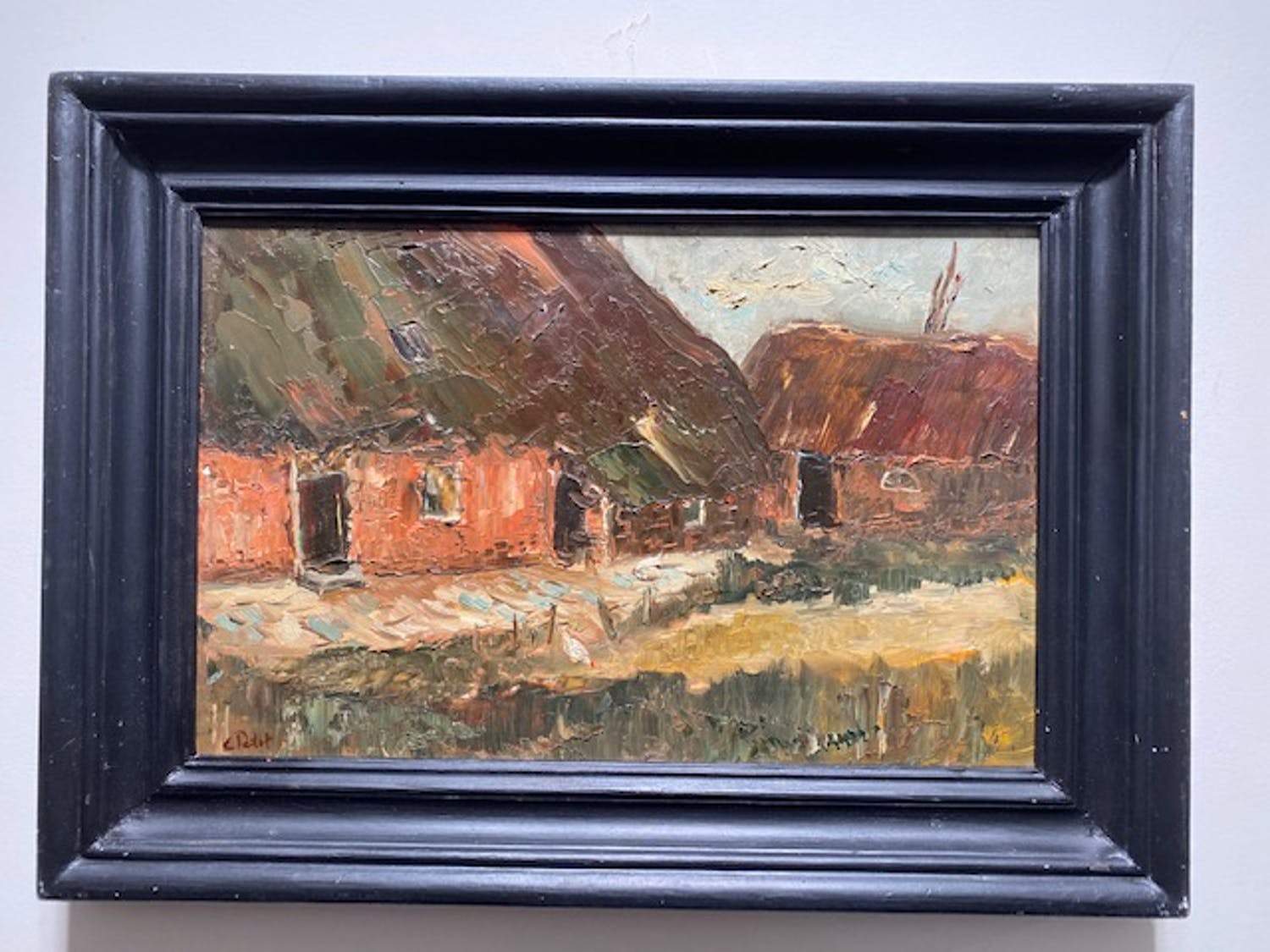 Charles Petit - boerderij met stalletje Verkocht | Kunstveiling.nl