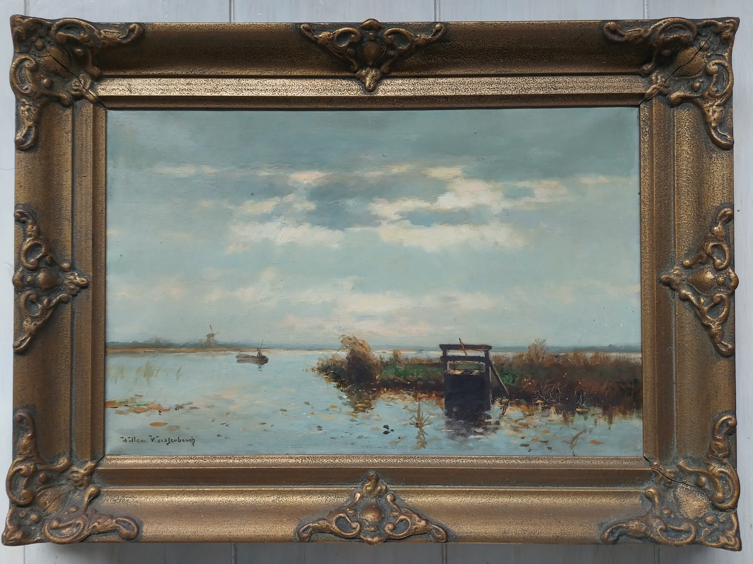 Willem Weissenbruch - Visser op een Hollandse plas Verkocht ...