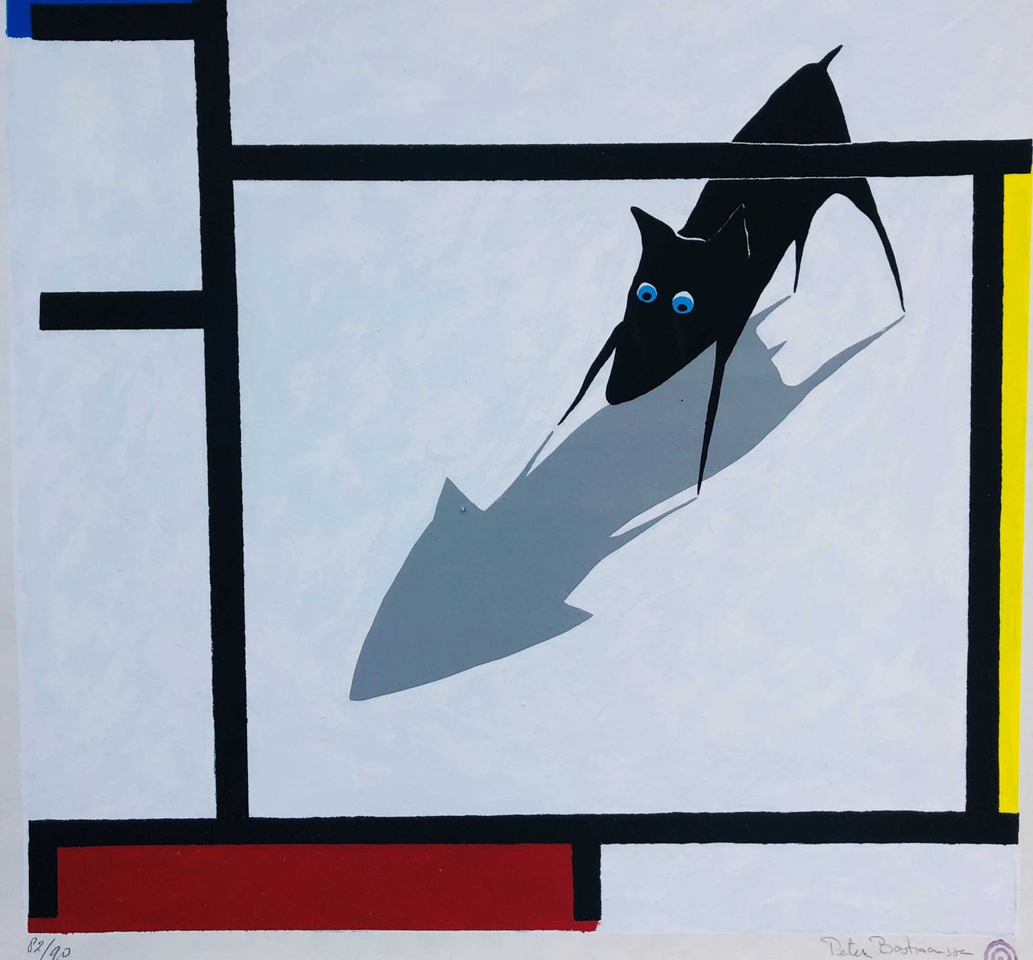 Peter Bastiaanssen - Yapping Mondriaan Verkocht | Kunstveiling.nl