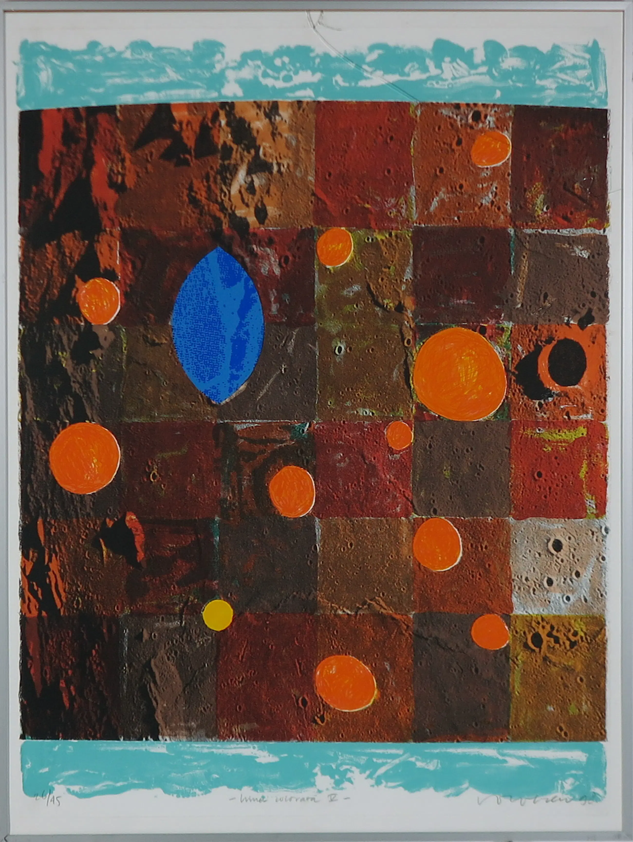 Jelis van Dolderen - 4 x zeefdruk op papier uit de serie Luna Colorata ...