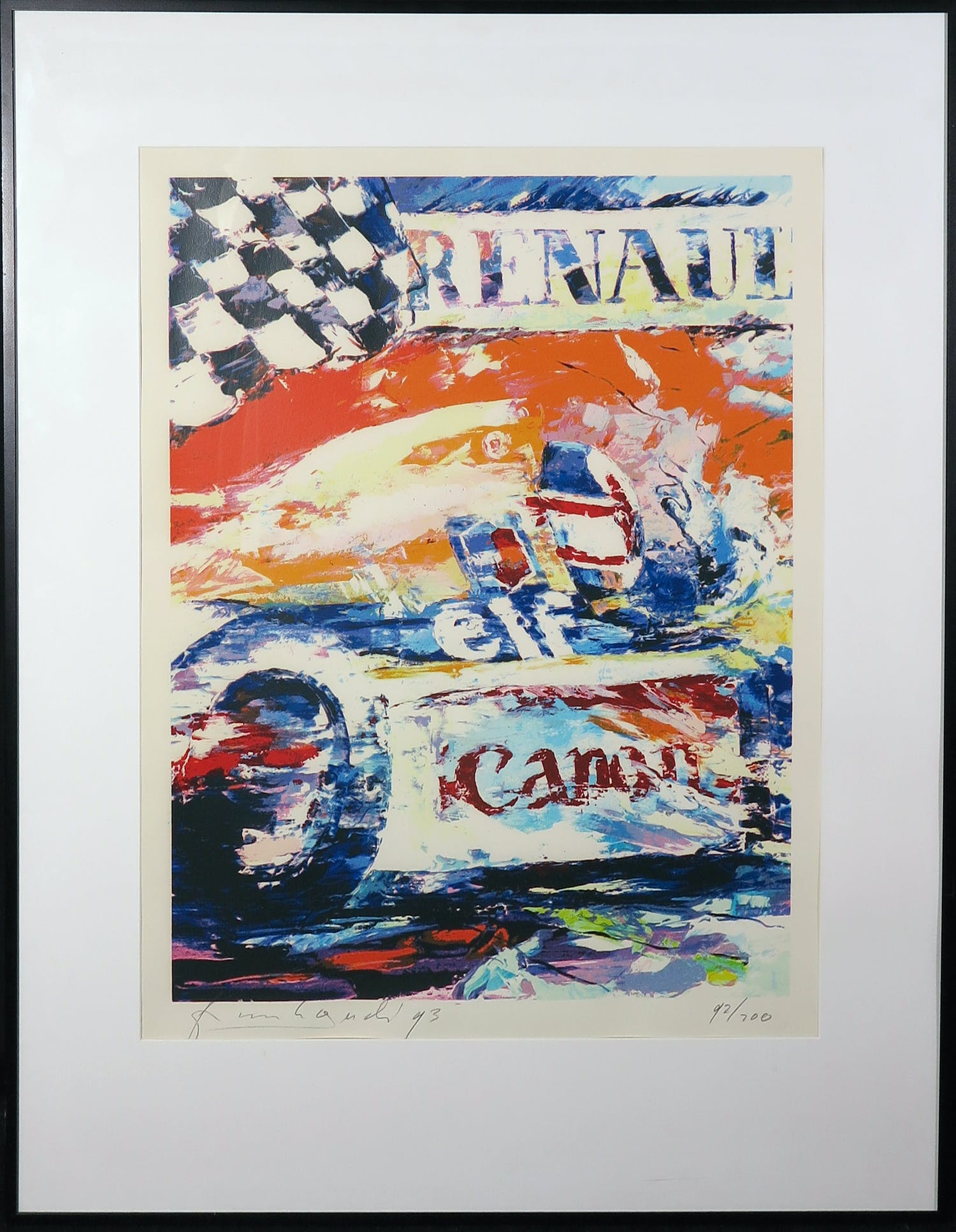 Frank Gude - Litho, Formule 1 - Ingelijst Verkocht | Kunstveiling.nl