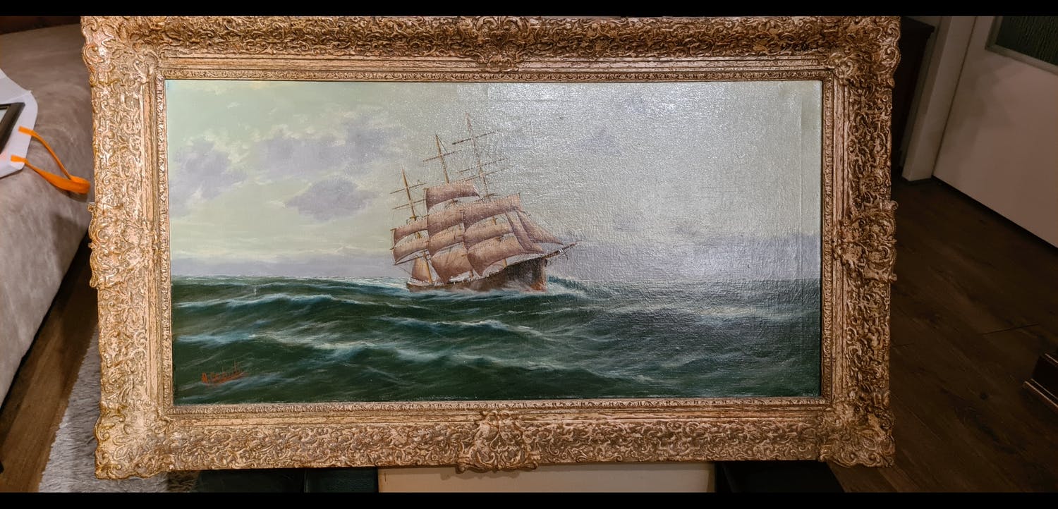 Alfred Gabali - Zeilschip Verkocht | Kunstveiling.nl