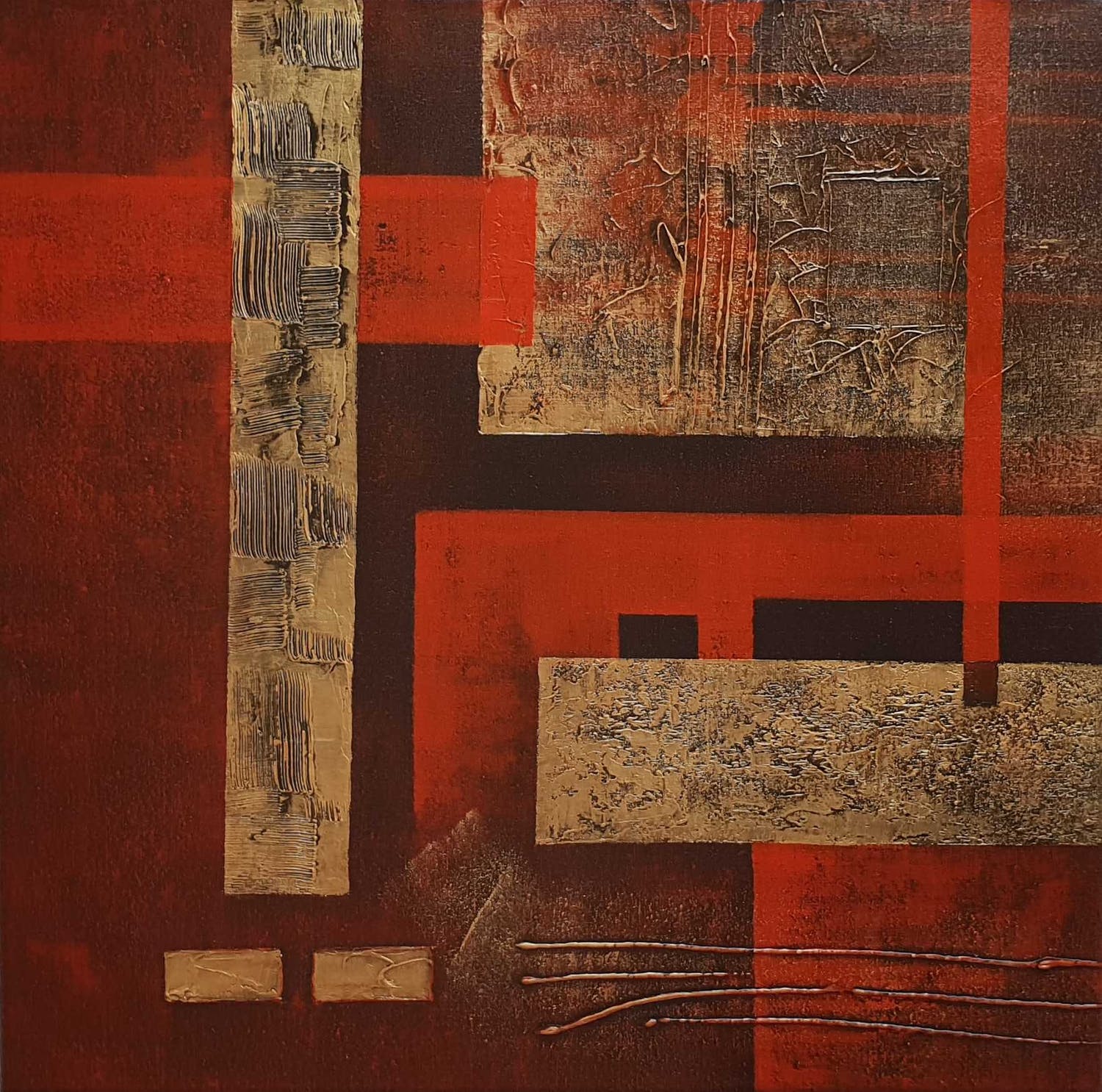 Han Teng - Abstract Verkocht | Kunstveiling.nl