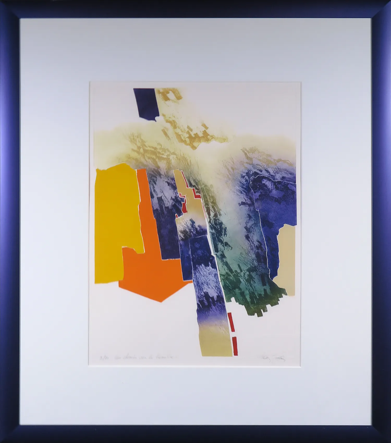 Francis Mean - Ets/Aquatint - Un chemin vers la lumiére - Ingelijst ...