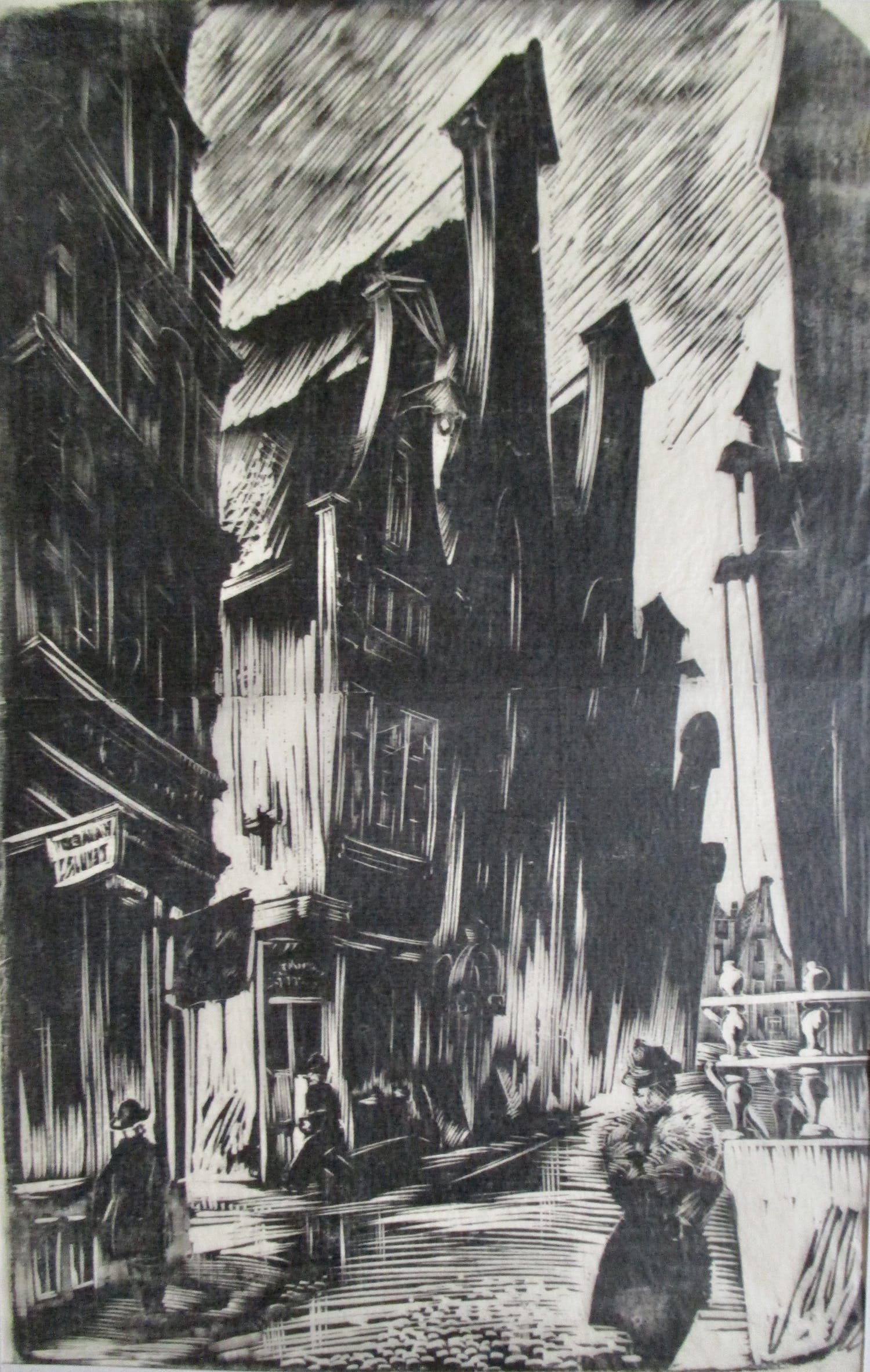 Rein Snapper - Houtsnede Amsterdam Verkocht | Kunstveiling.nl