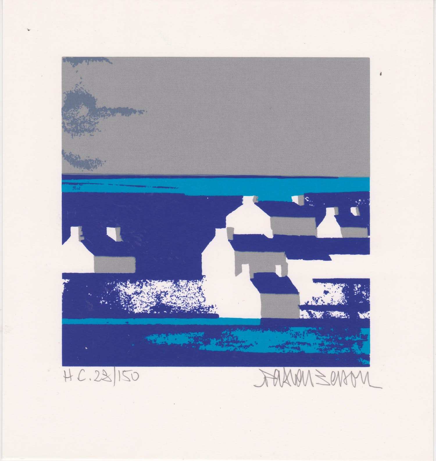 Pascal Besson - Handgesigneerde zeefdruk: Landschap Verkocht ...