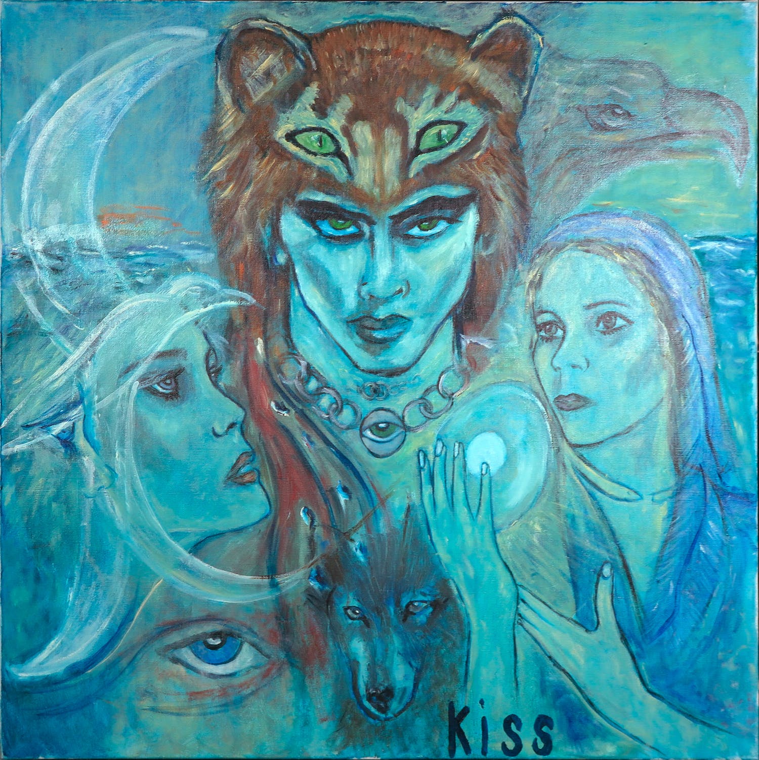 Kiss Riemvis - Olieverf op doek, z.t Metamorfose (Groot) Verkocht ...