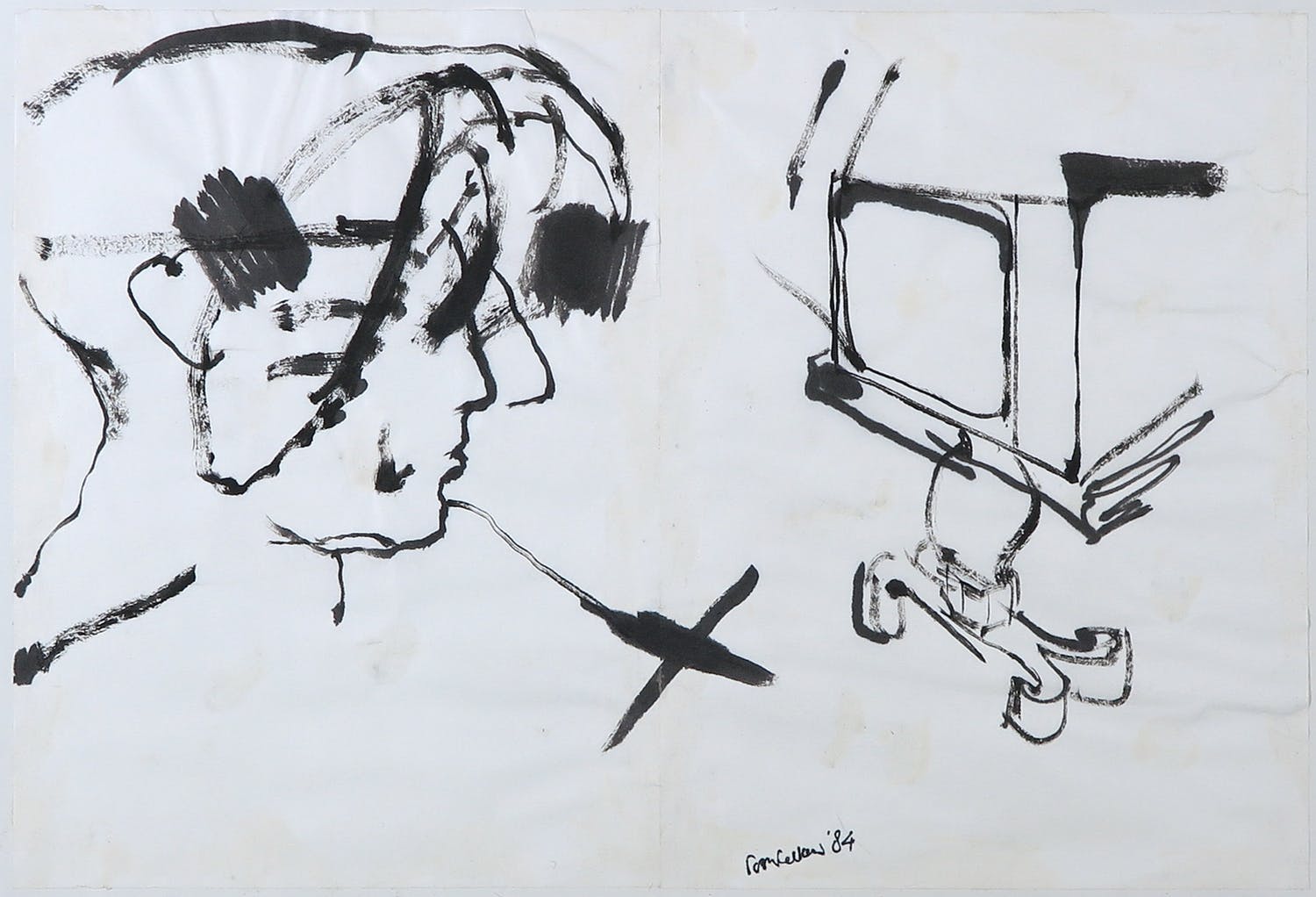 Toon Teeken - Tekening in Oost-Indische inkt, Zonder titel Verkocht ...