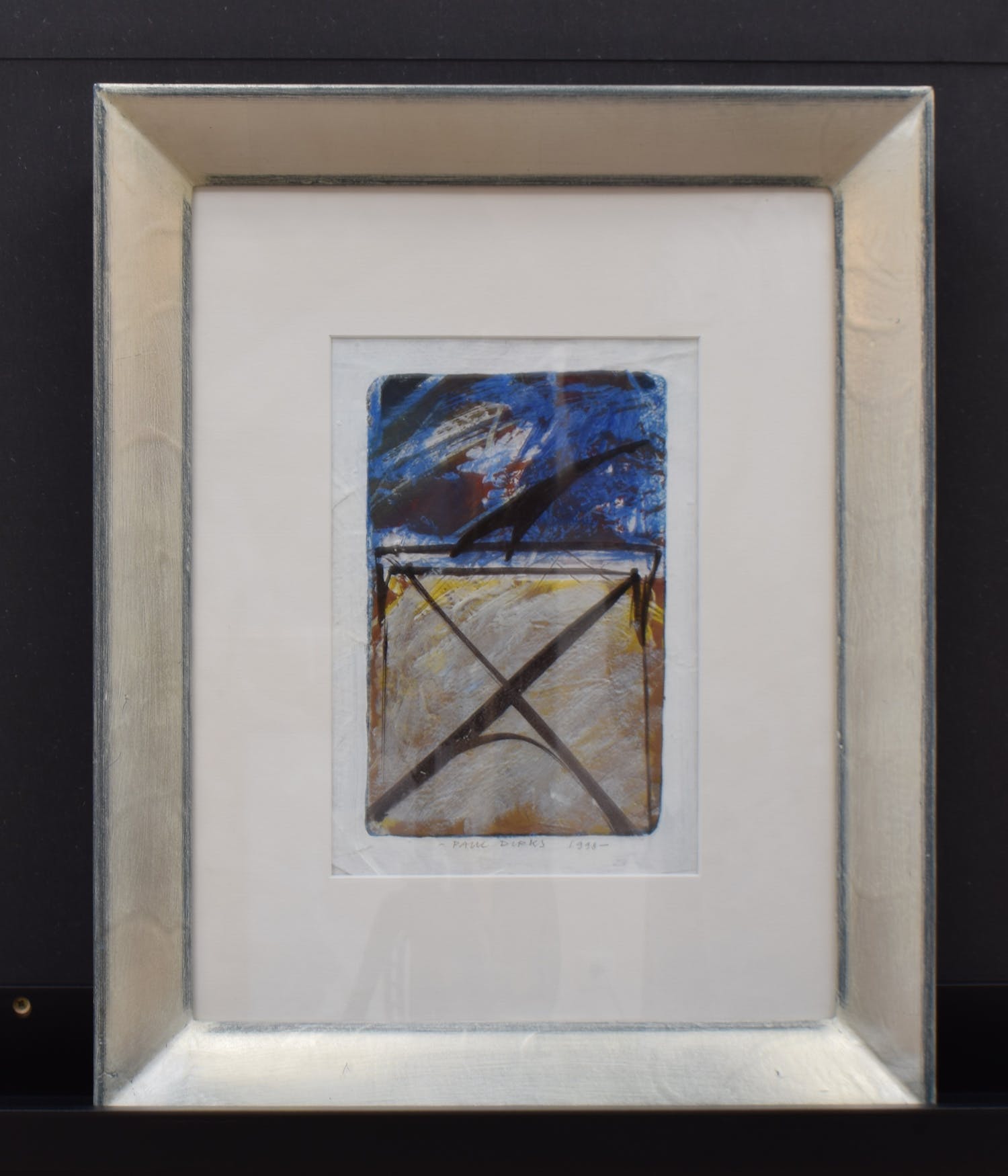 Paul Dirks - Abstract blauw Verkocht | Kunstveiling.nl