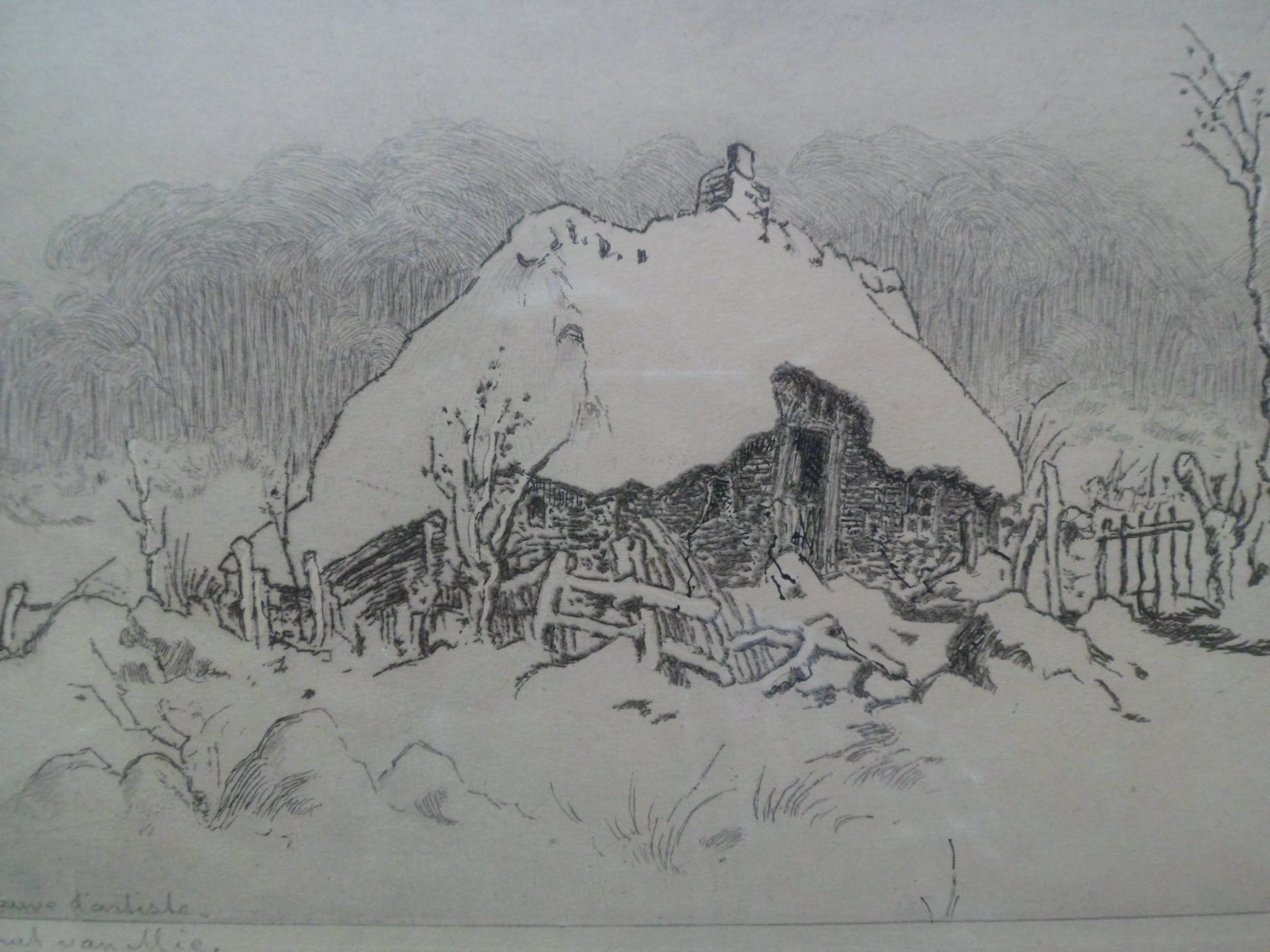 Toon de Jong - 1879-1978 - Winter in Laren n.h. - Hut van Mie. Verkocht ...