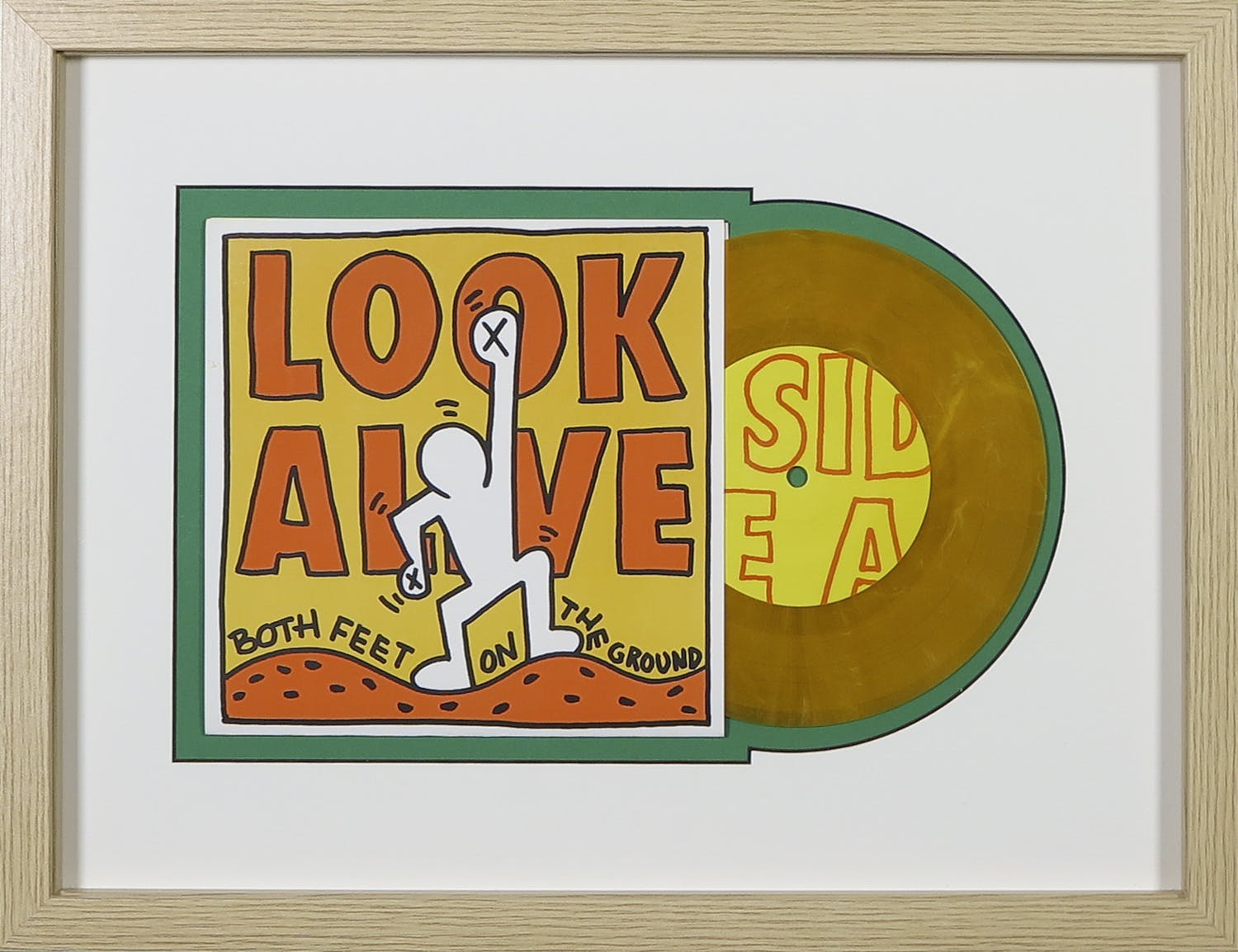 Keith Haring - Look Alive, Both feet on the ground (met ontwerp door ...