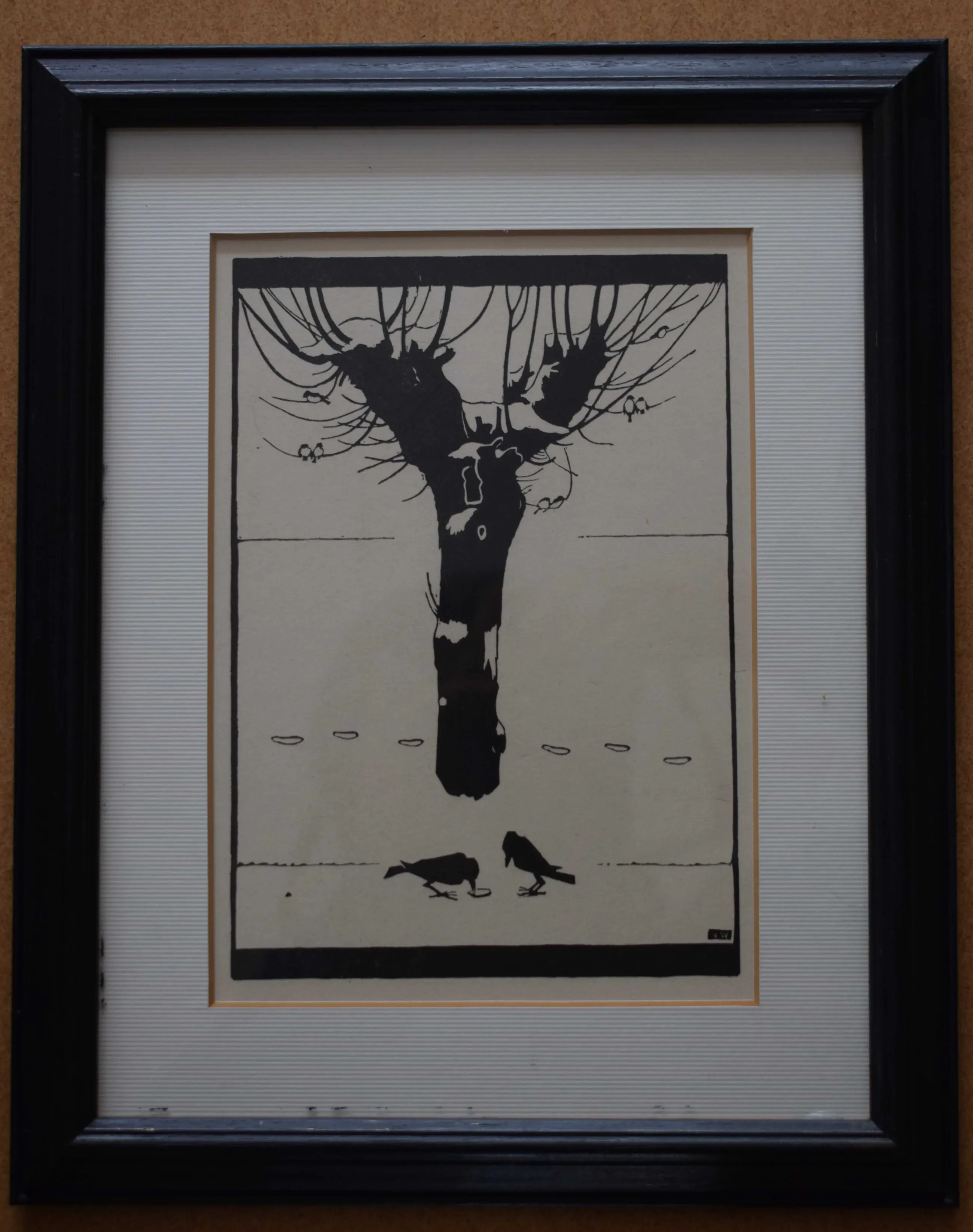 Jan Wittenberg - houtgravure - Knotwilg in de Winter Verkocht | Kunstveiling.nl