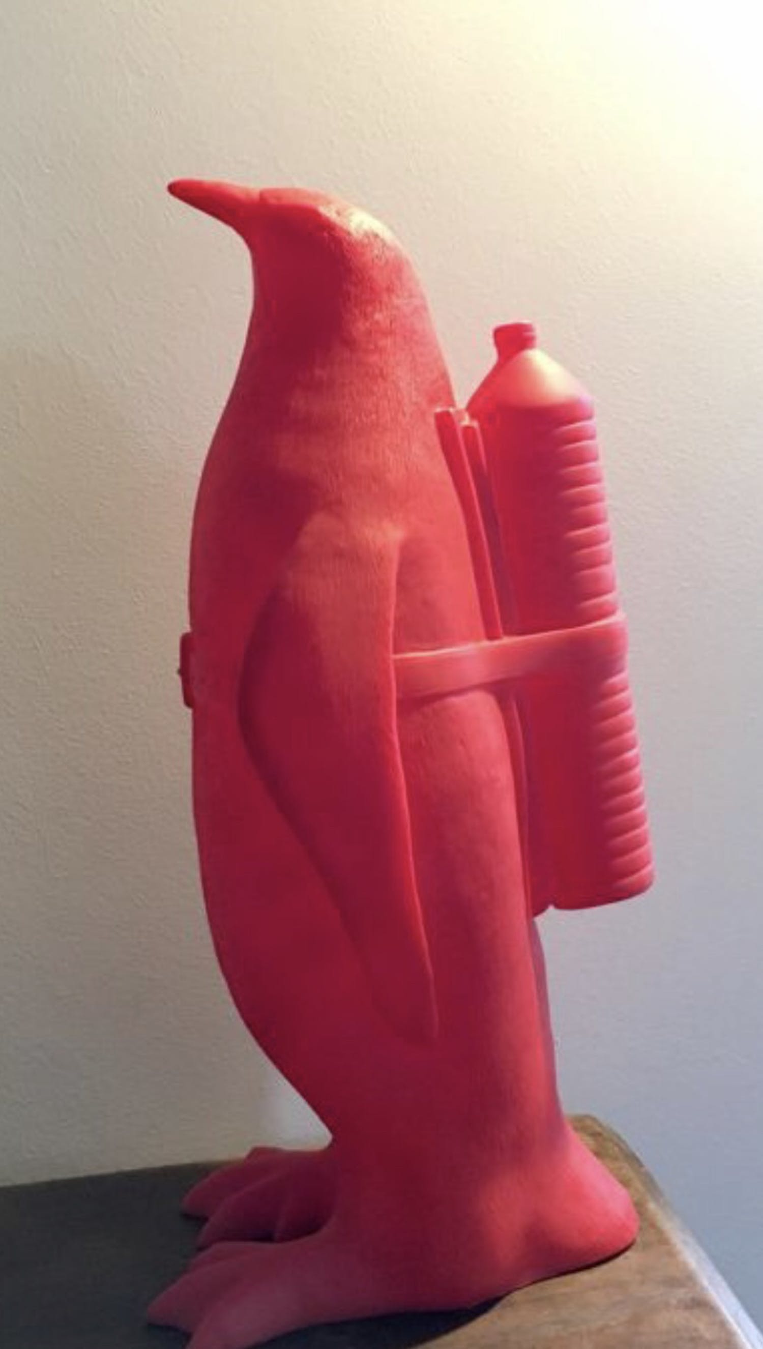 William Sweetlove - Cloned red pinguin with water bottle Verkocht ...