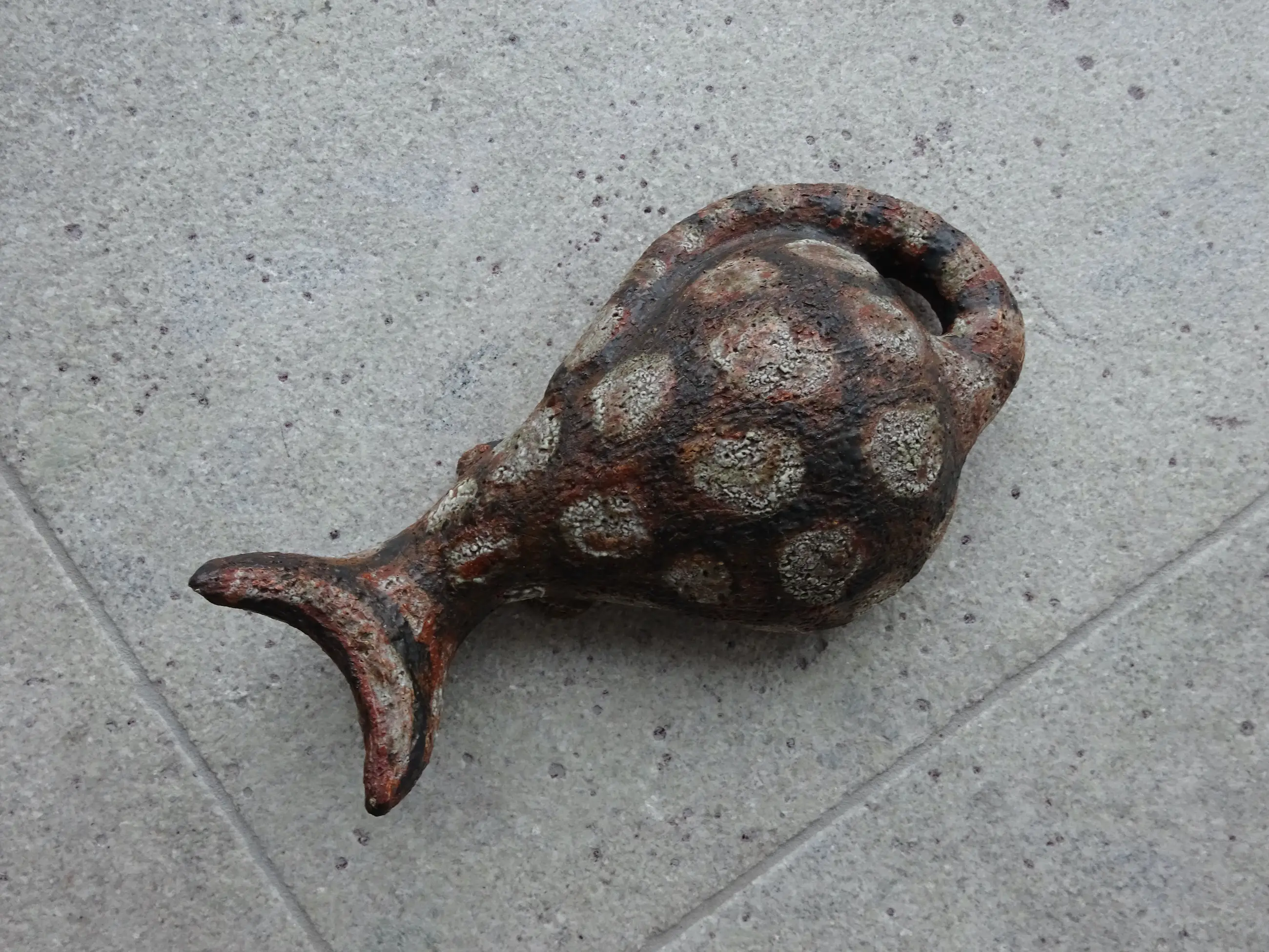 Jan van Stolk - zeldzame plastiek van een op de loer liggende kat ...