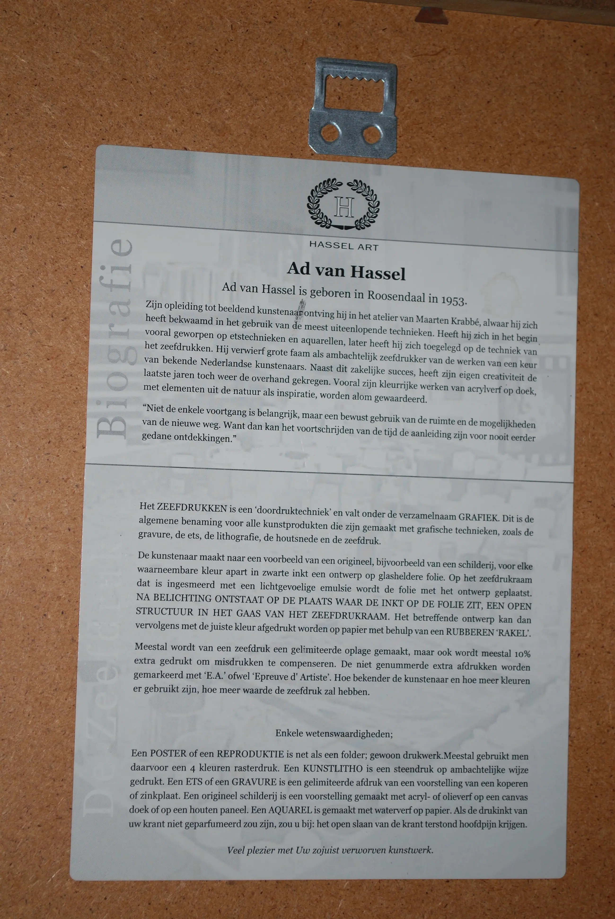 Ad van Hassel - zeefdruk gele bloemen + extra prachtig boekwerk stillevens 1870-1940 Verkocht ...