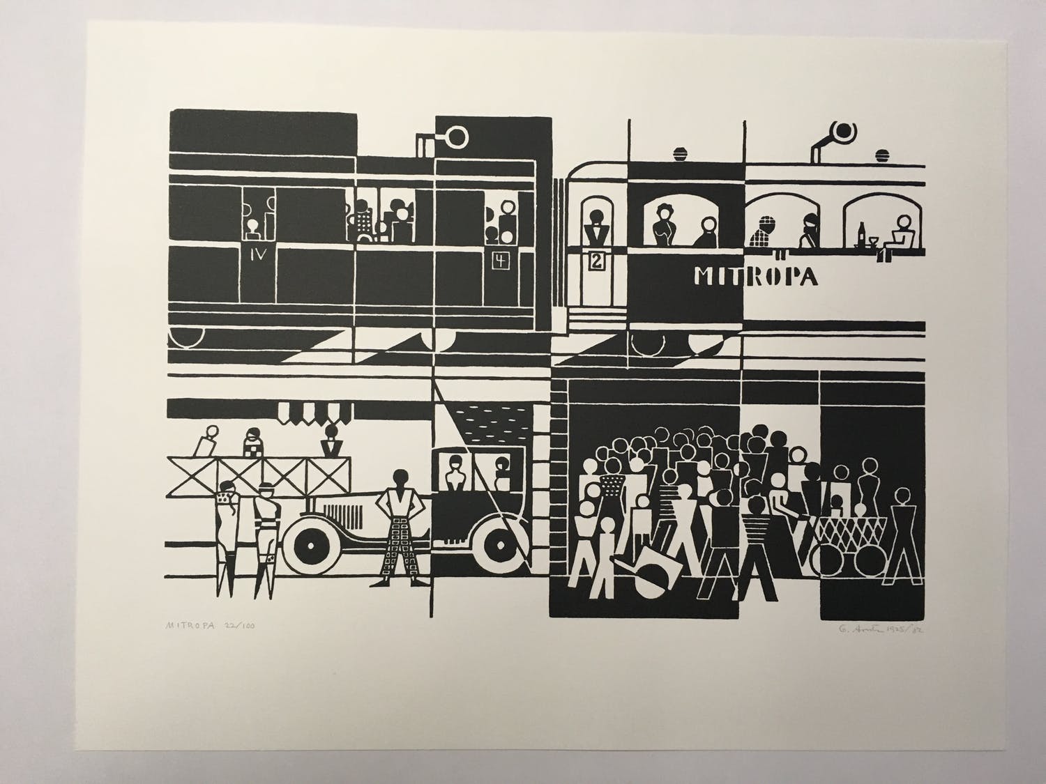 Gerd Arntz - Mitropa 1925 Verkocht | Kunstveiling.nl