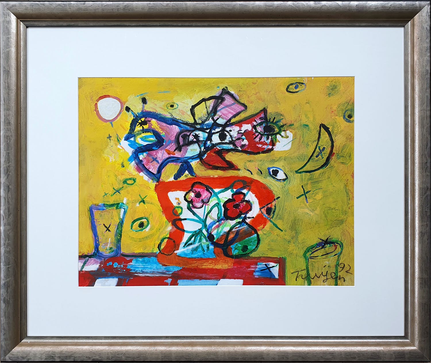 Hans Truijen - 'Golden day' - Origineel werk - Nieuw ingelijst ...