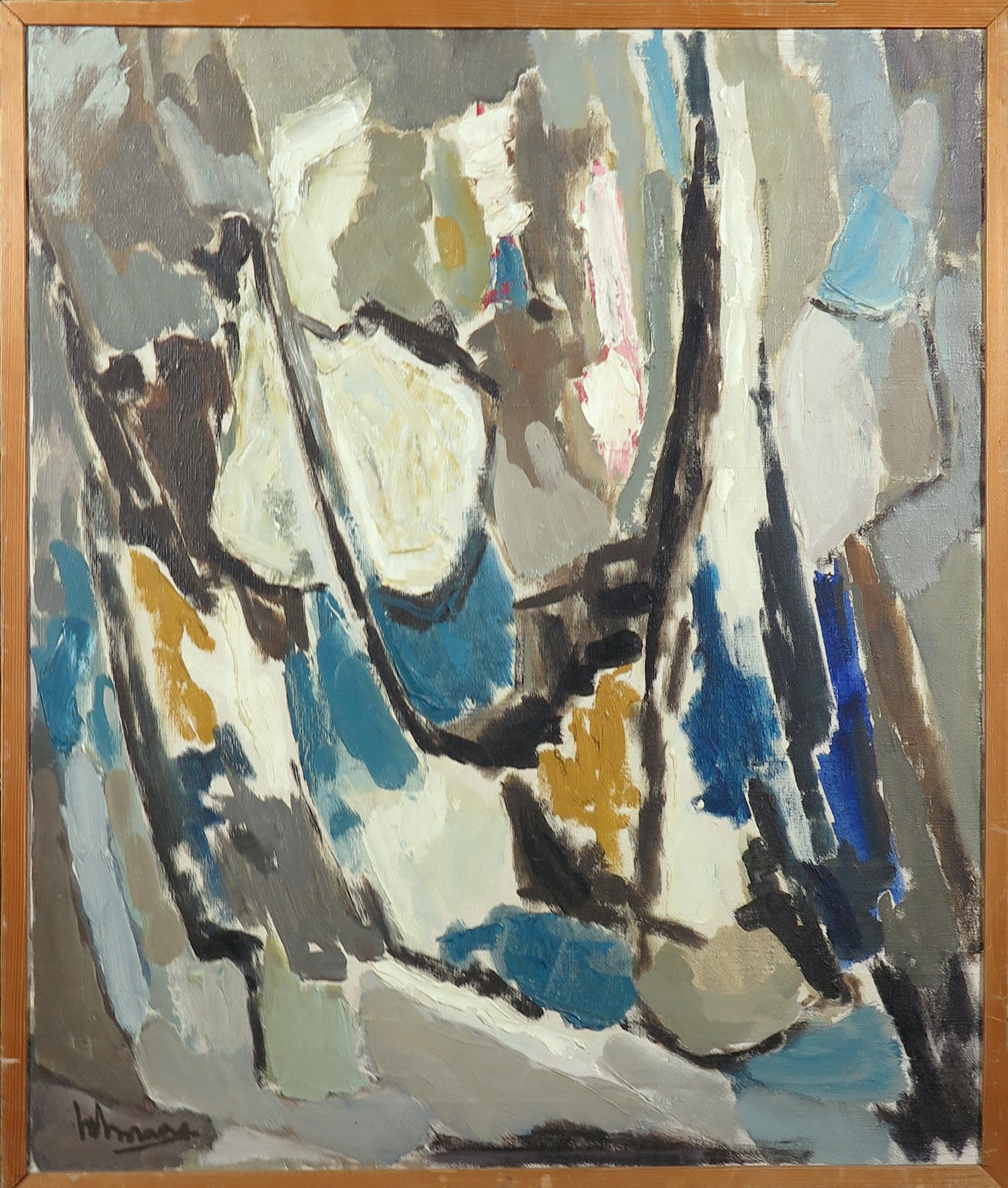 Maximiliaan Louis Maas - Olieverf op doek, Kompositie - Ingelijst ...