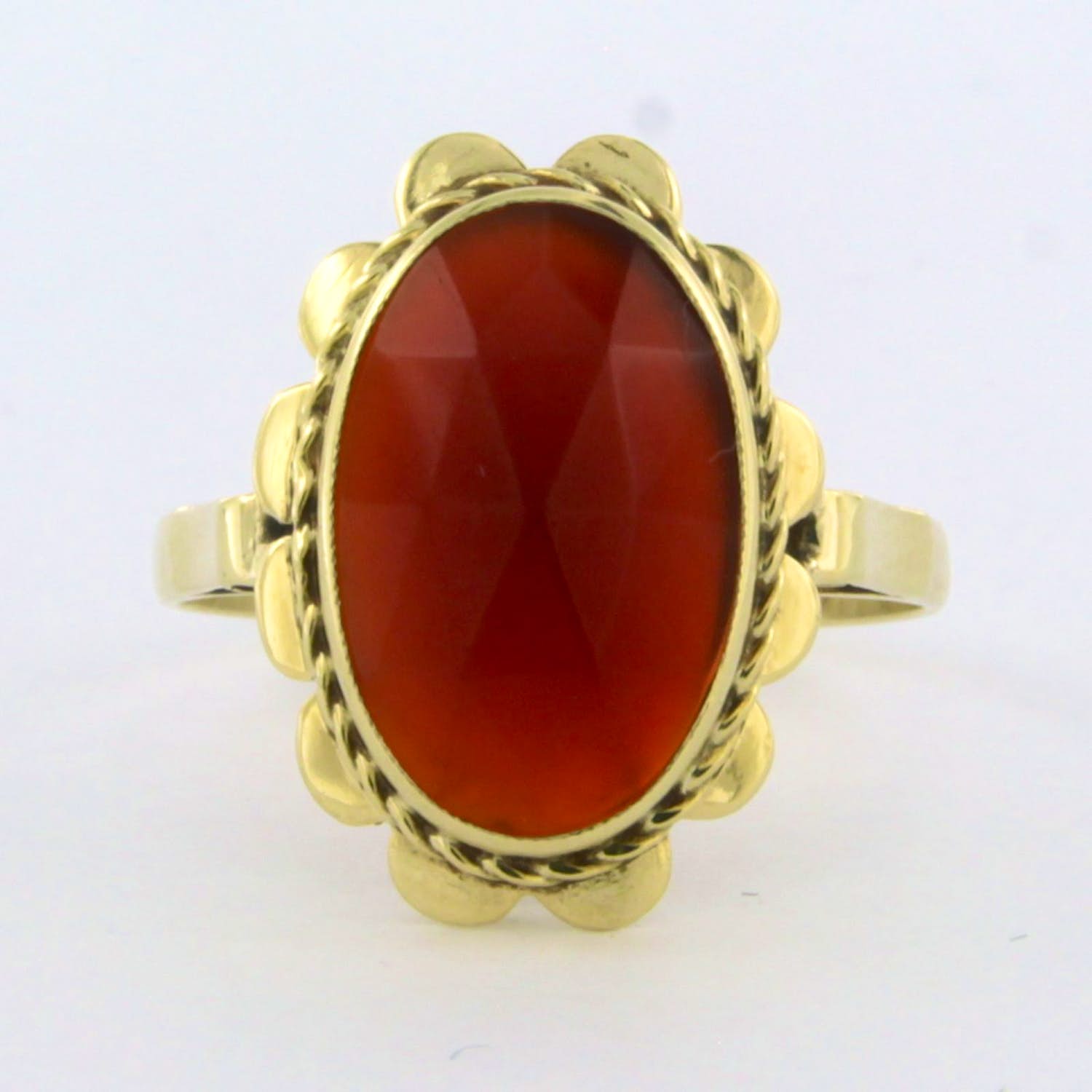 Want To Buy 14k Geel Gouden Ring Bezet Met Citrien Rm 20 63 Bid