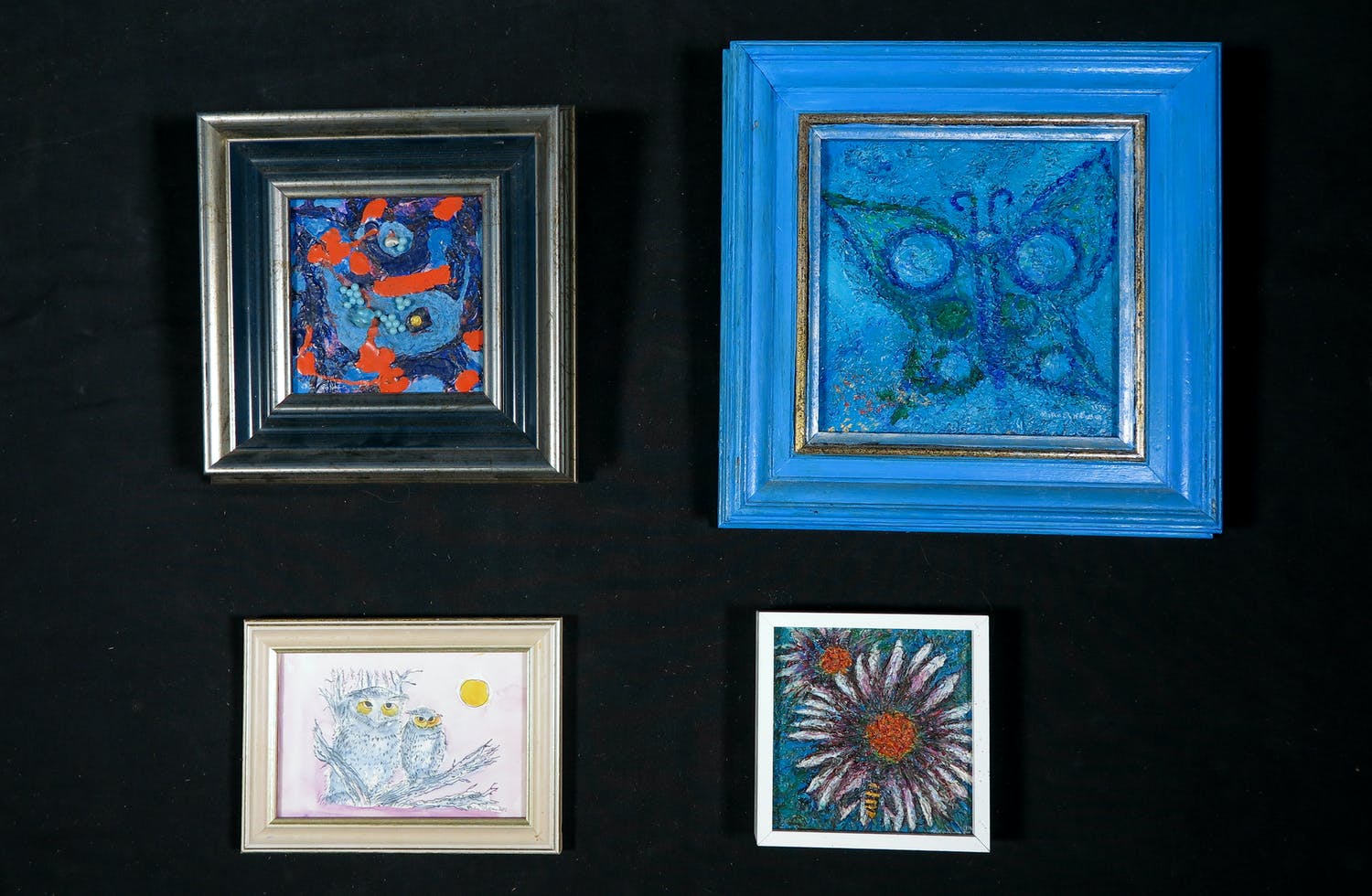 Bitia Rosendor - Lot van vier werken, gemengde techniek- Ingelijst ...