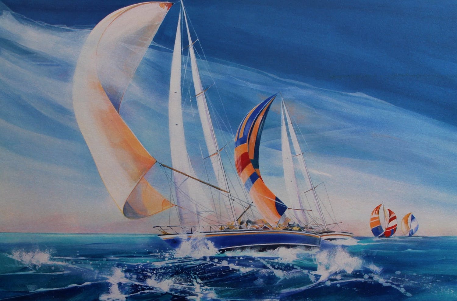 Gilbert Spencer - zee regatta Verkocht | Kunstveiling.nl