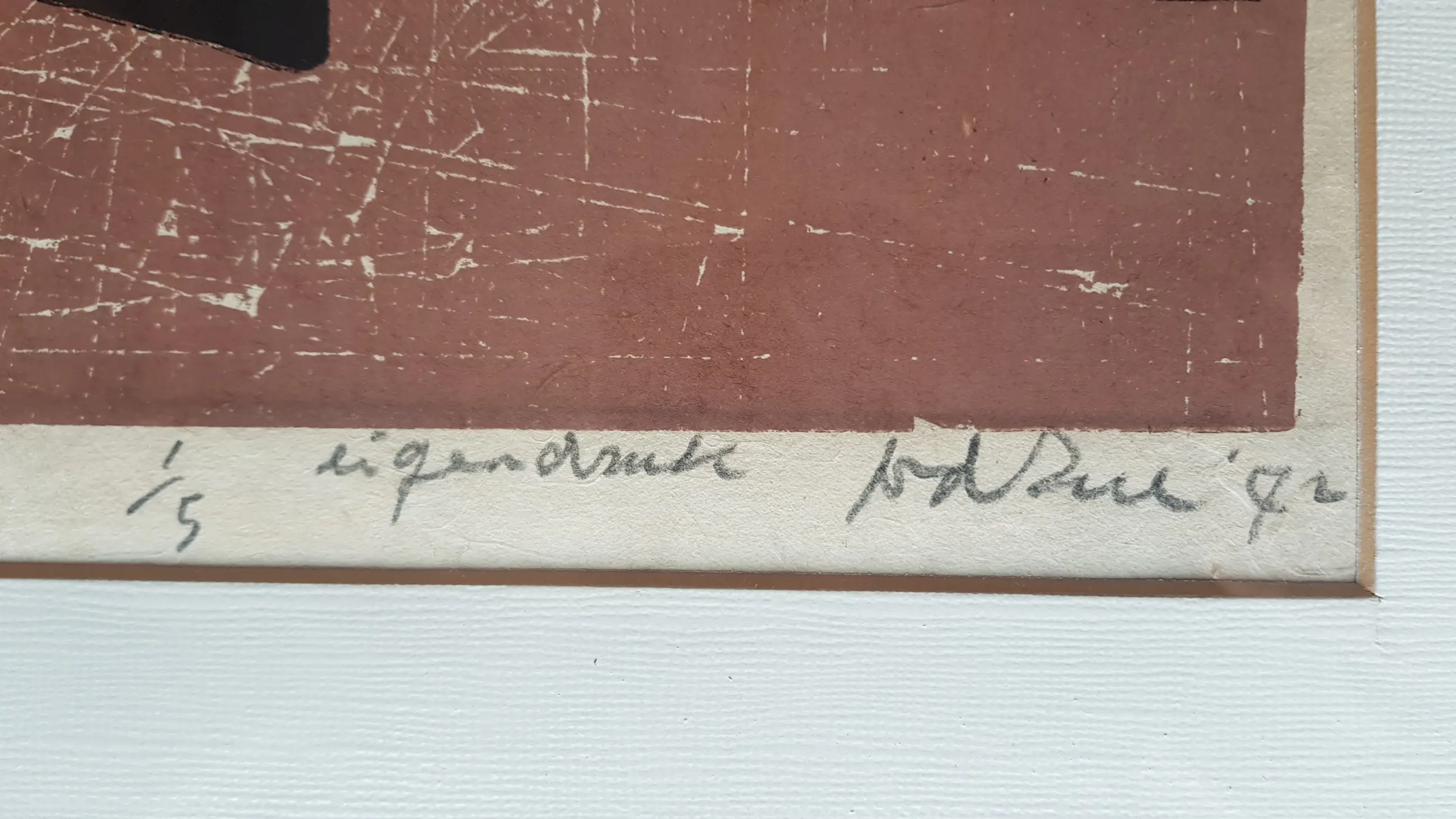 Jan van der Zee - houtsnede 1/5 - eigendruk, gesigneerd - 1972 (groot ...