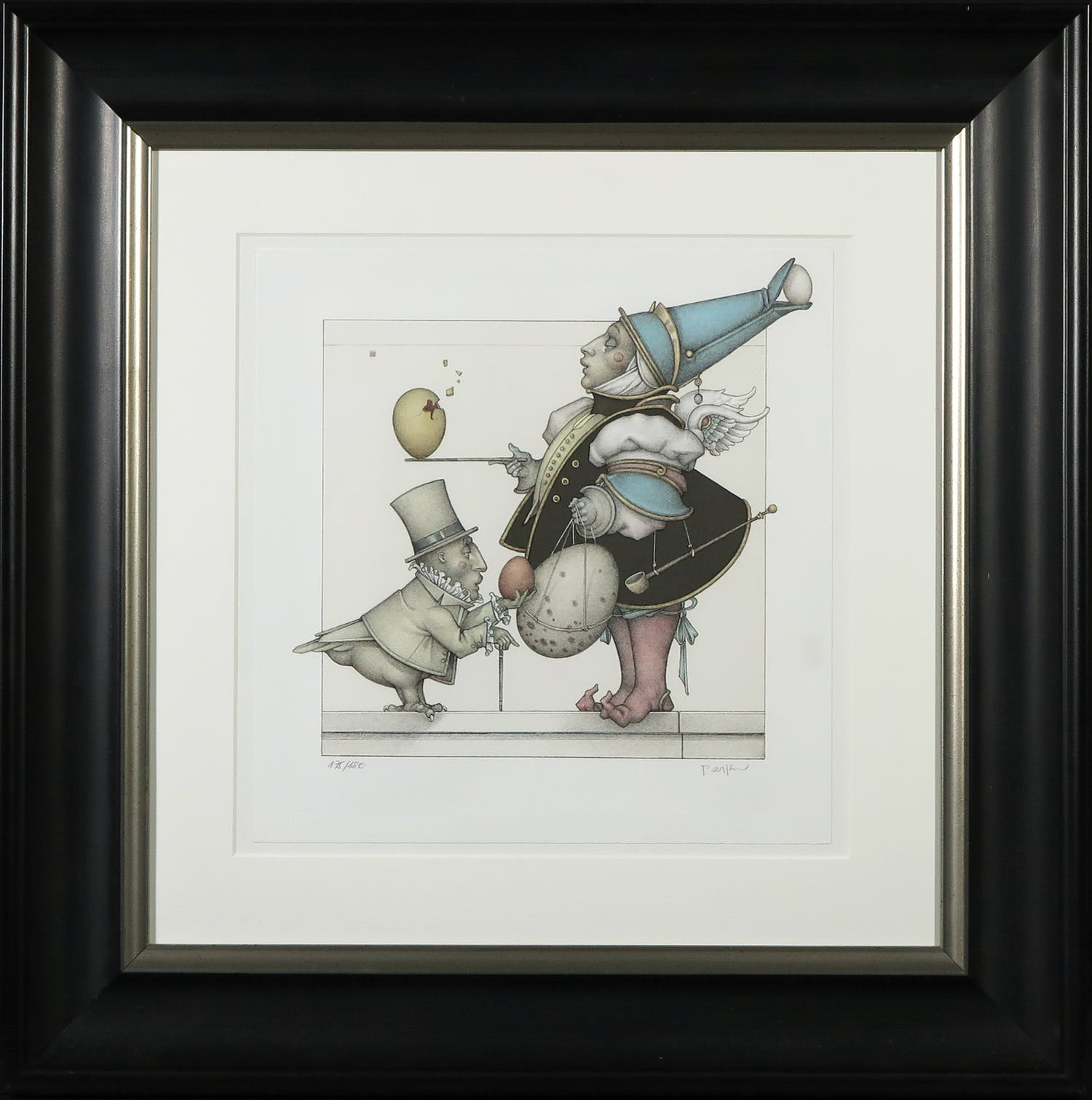 Michael Parkes - Litho, The Egg Collector - Ingelijst Verkocht ...