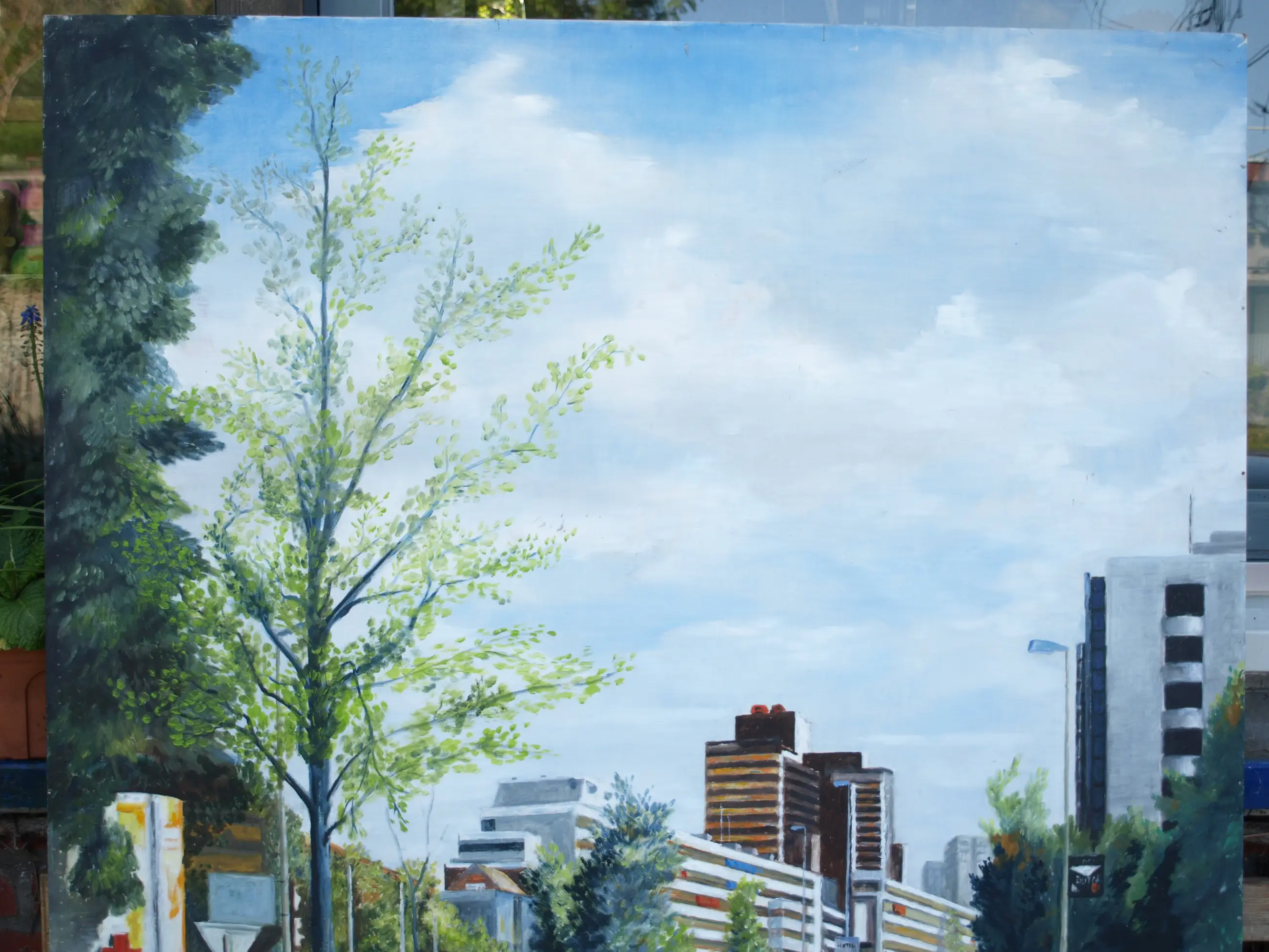 Cor Dorsman - Groot 4-Luik , 4x Olieverf op paneel, 4x Rotterdam – 4x ...