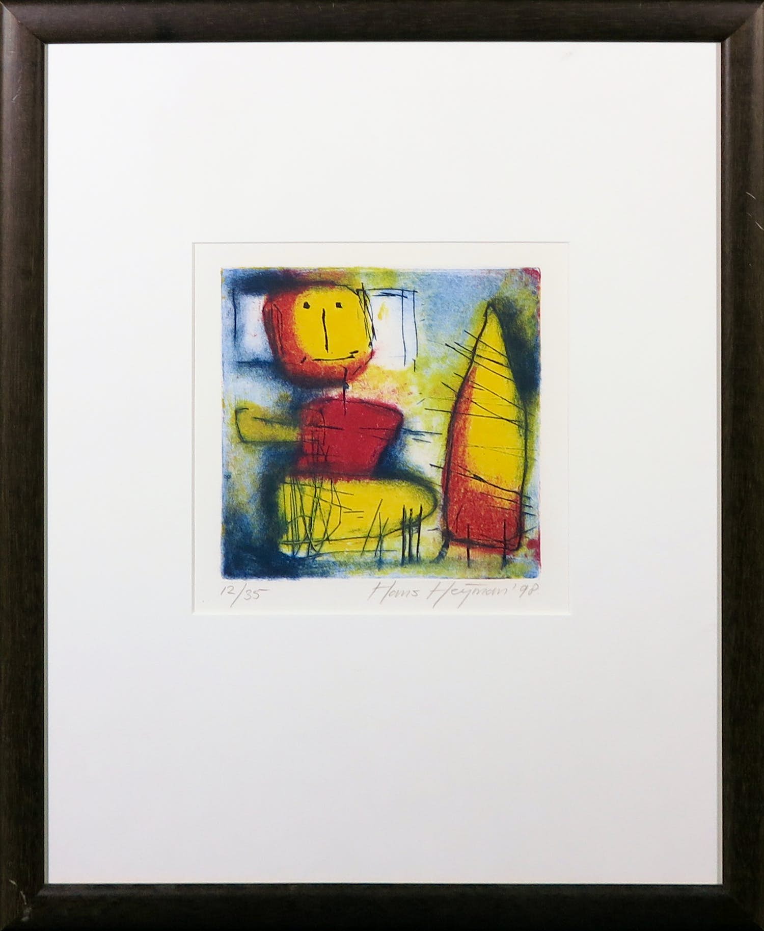 Hans Heijman - Kleurenets, Zonder titel Verkocht | Kunstveiling.nl