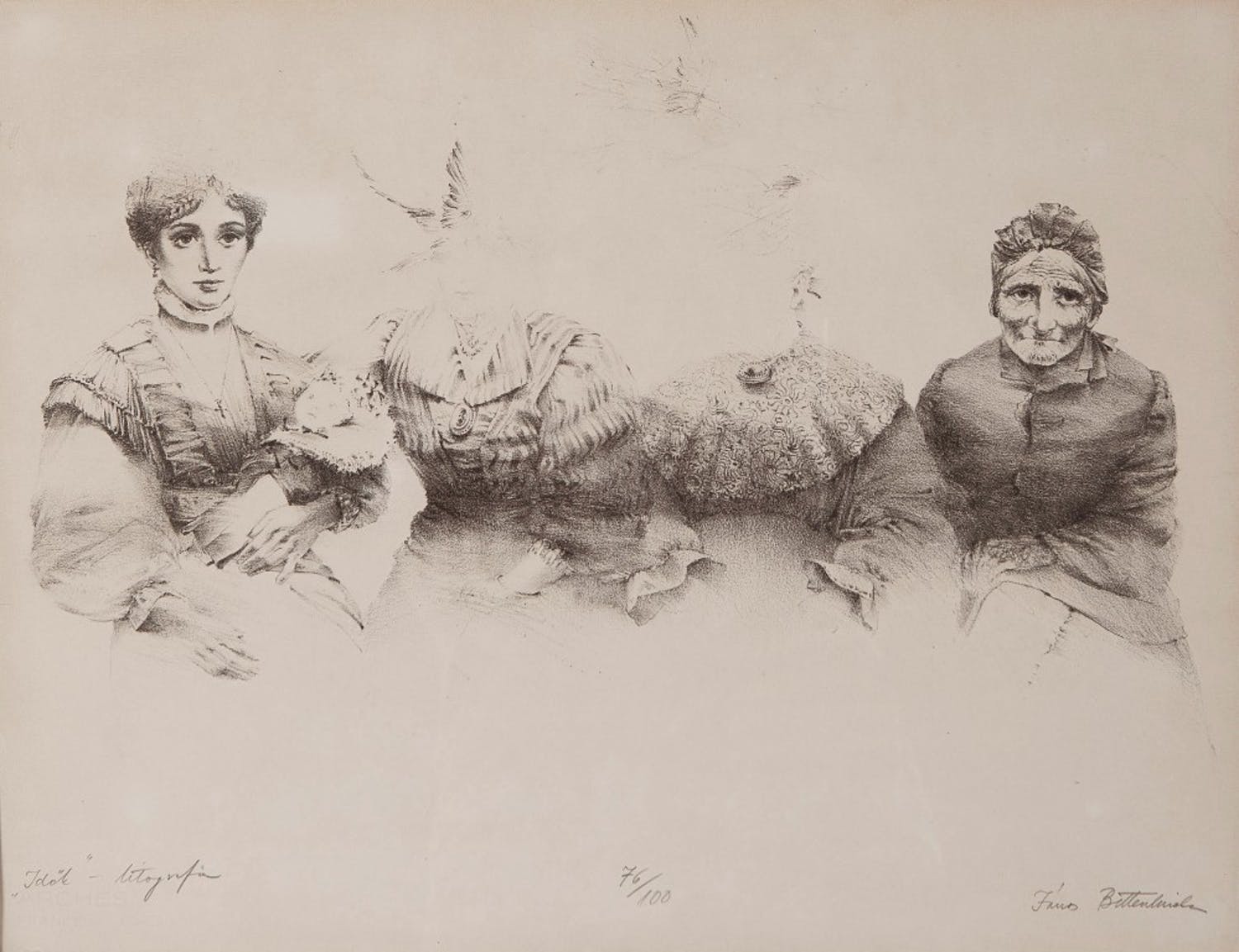 Janos Bittenbinder - Idok - 76/100 - lithografie op papier Verkocht ...