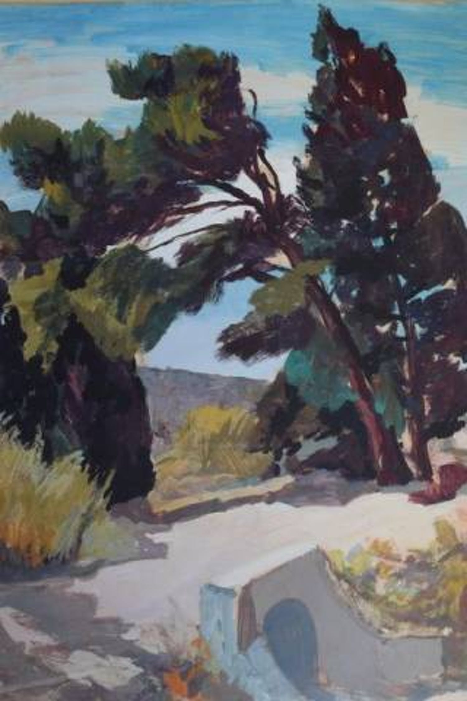 Harry Lips - Landschap Zuid-Frankrijk Verkocht | Kunstveiling.nl