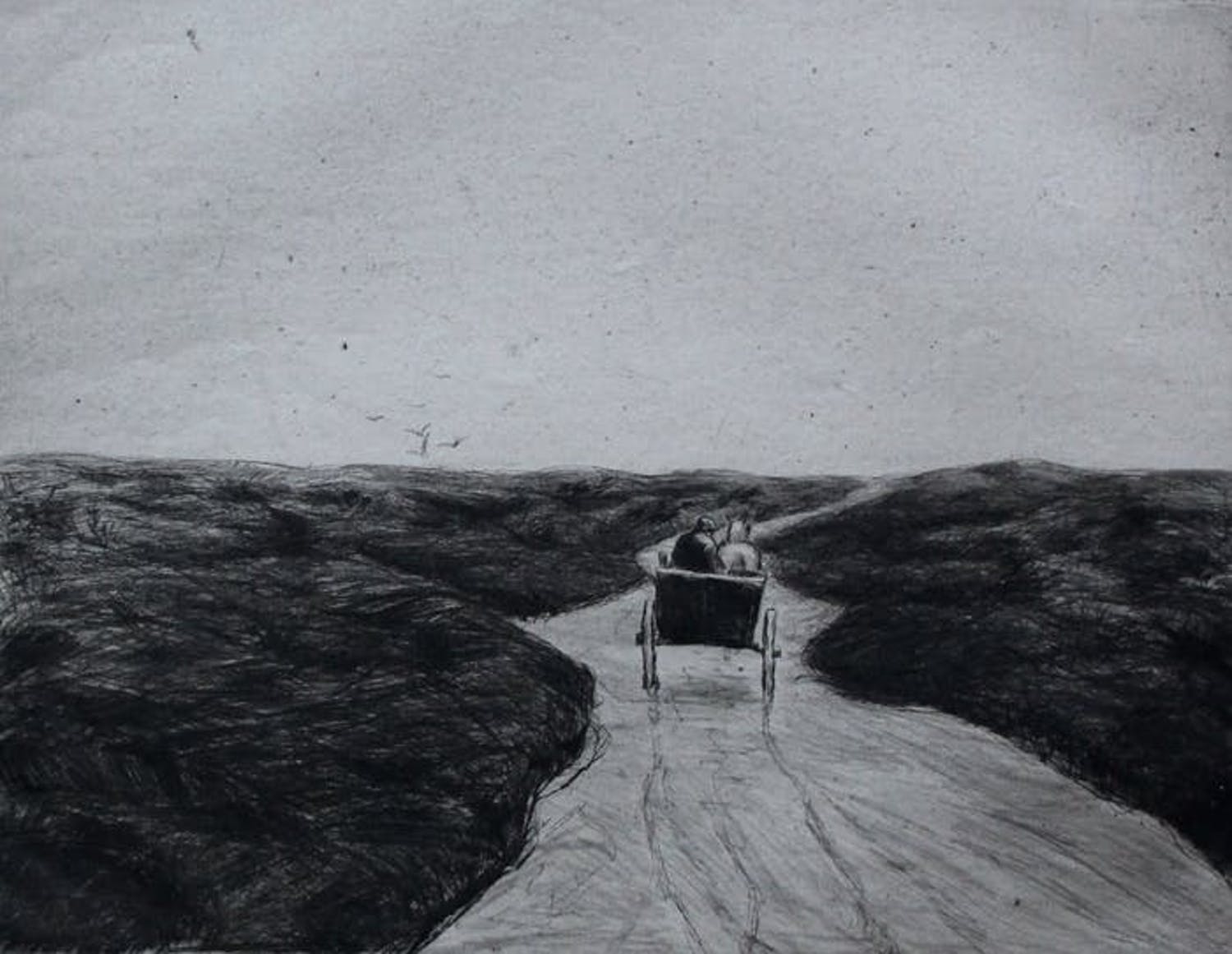 Paul Hans Ohmert - Ets: Paard en wagen Verkocht | Kunstveiling.nl