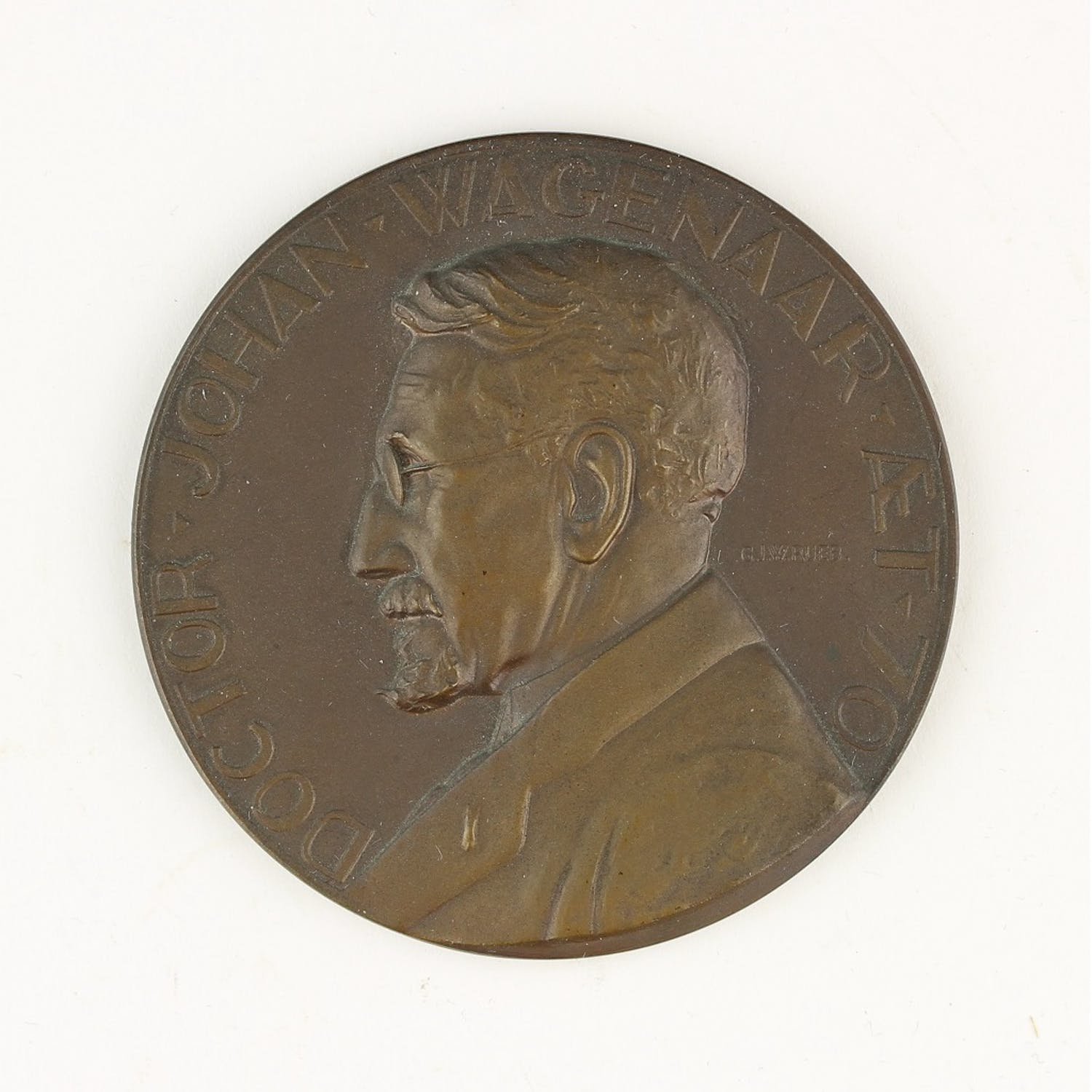 Gra Rueb - Bronzen penning: Dr Johan Wagenaar, 1932 Verkocht ...