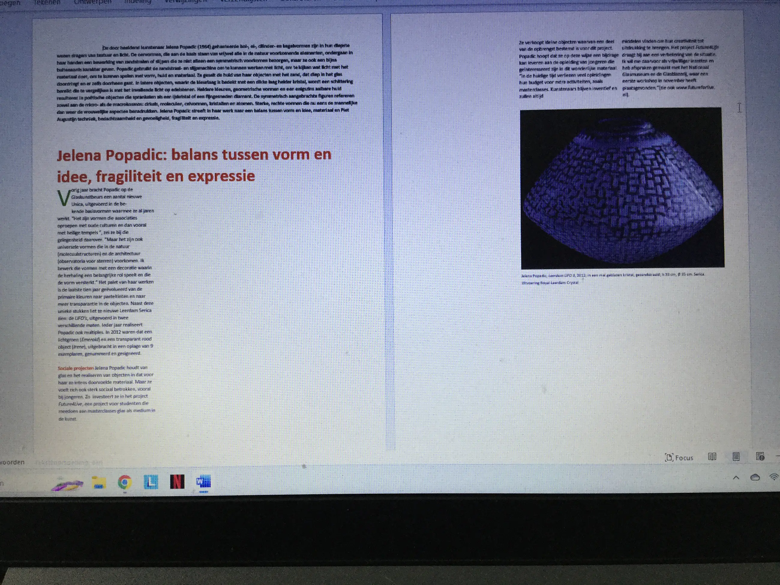 Jelena Popadic - Vaas UFO Verkocht | Kunstveiling.nl