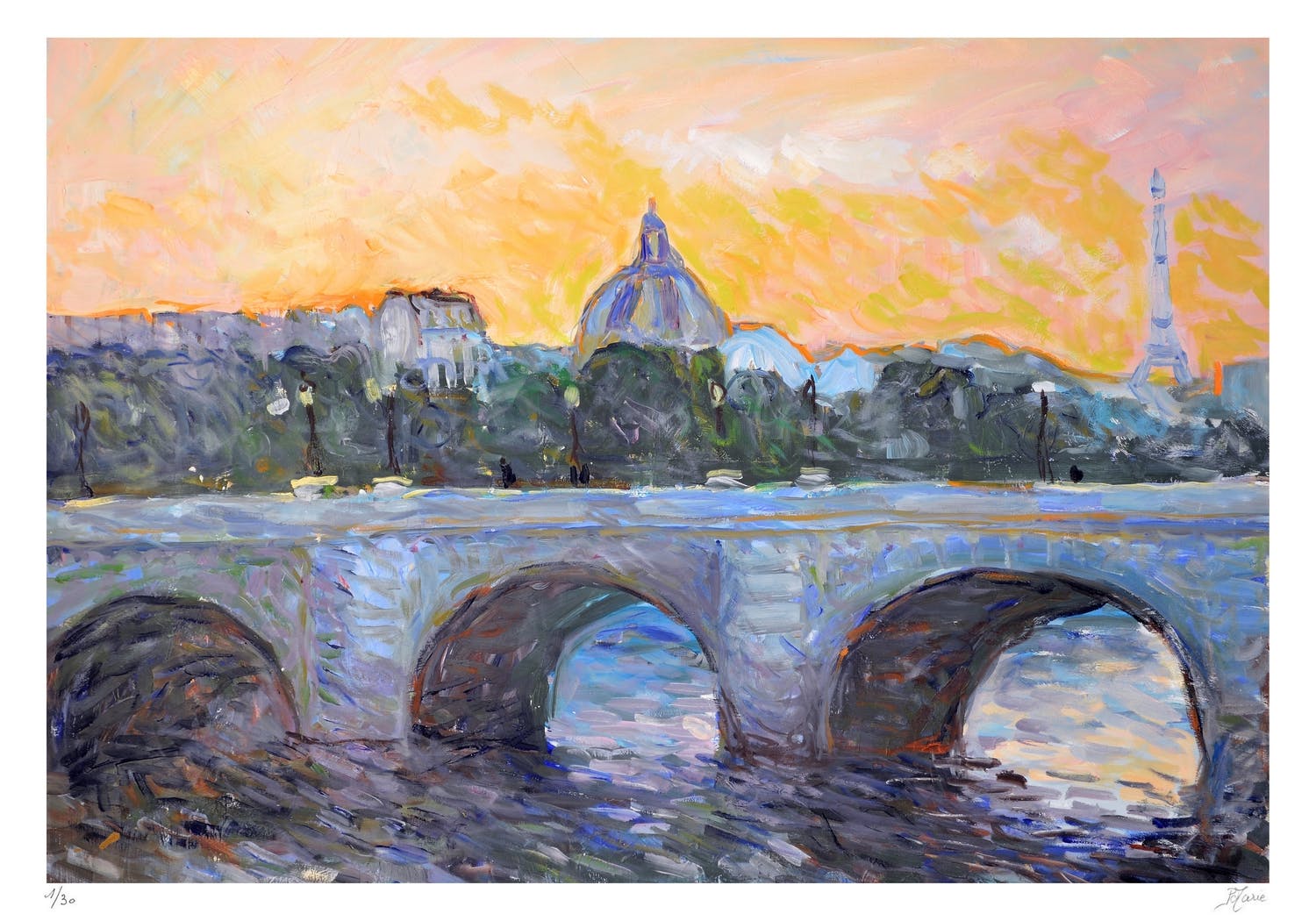 Patrick Marie - Paris, le soir Verkocht | Kunstveiling.nl