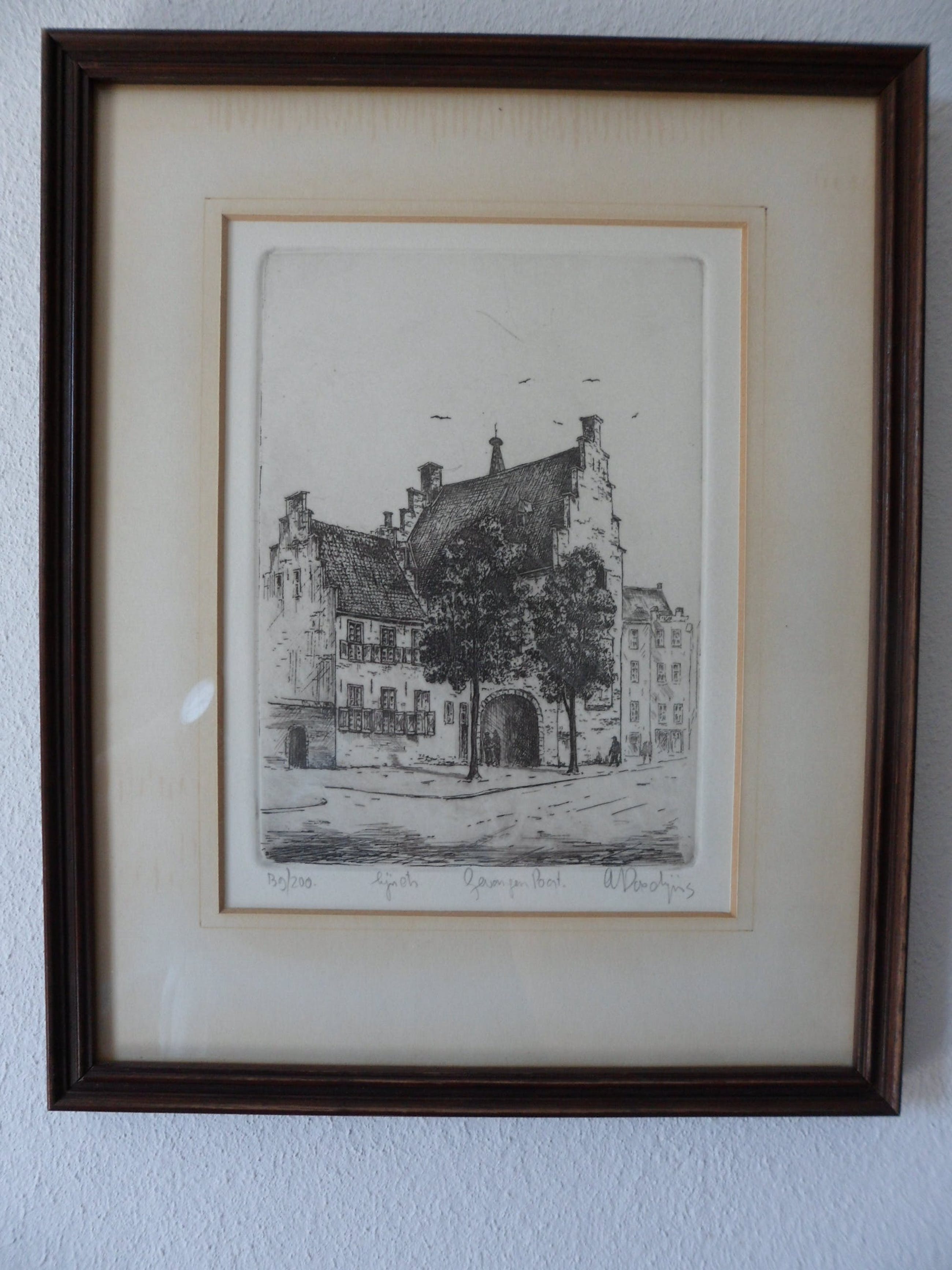 Anna Doedijns - Doedijns Anne: Lijn ets, Gevangen poort. Verkocht ...