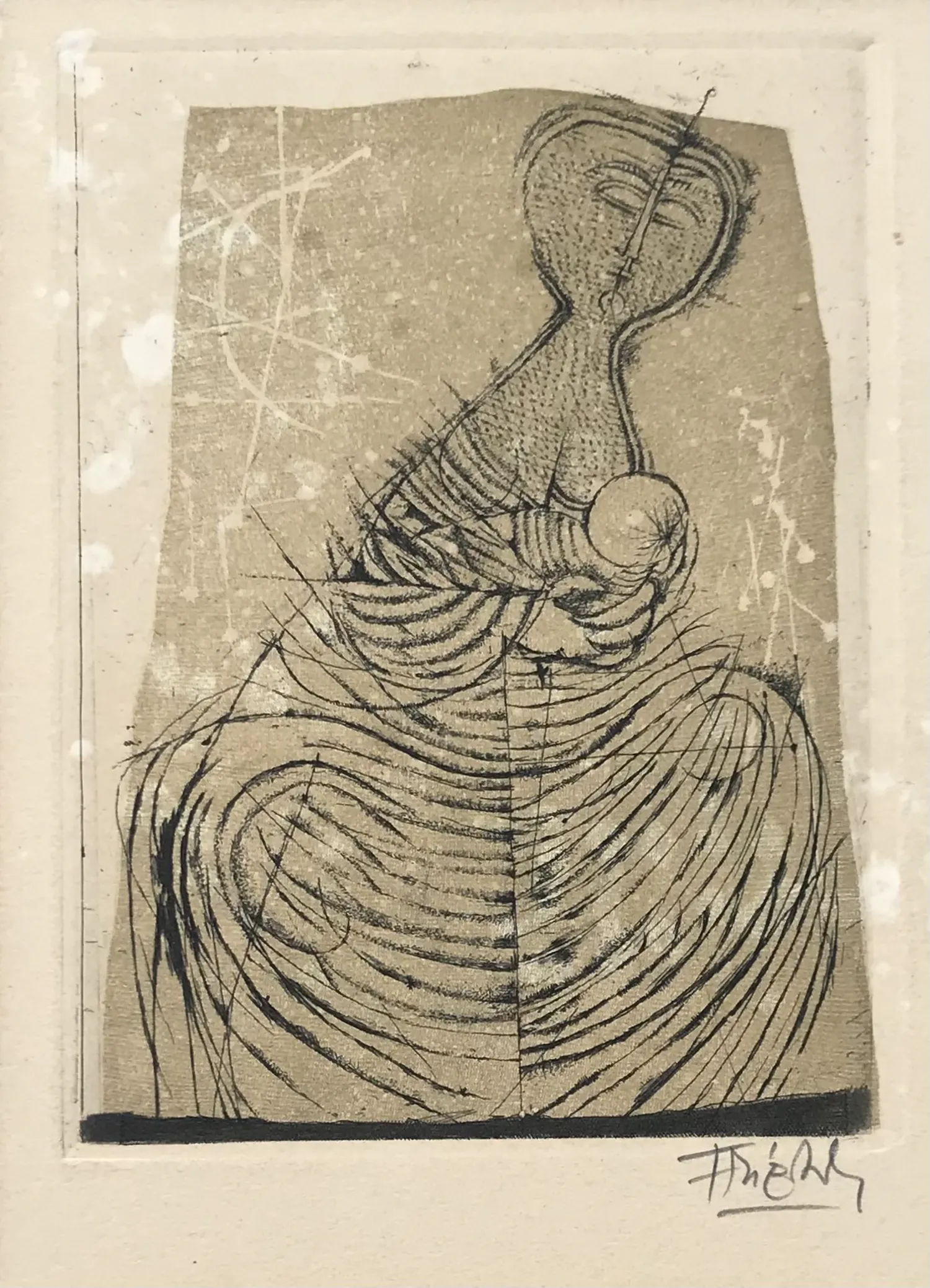 Johnny Friedlaender - Gesigneerde kleurenets Verkocht | Kunstveiling.nl