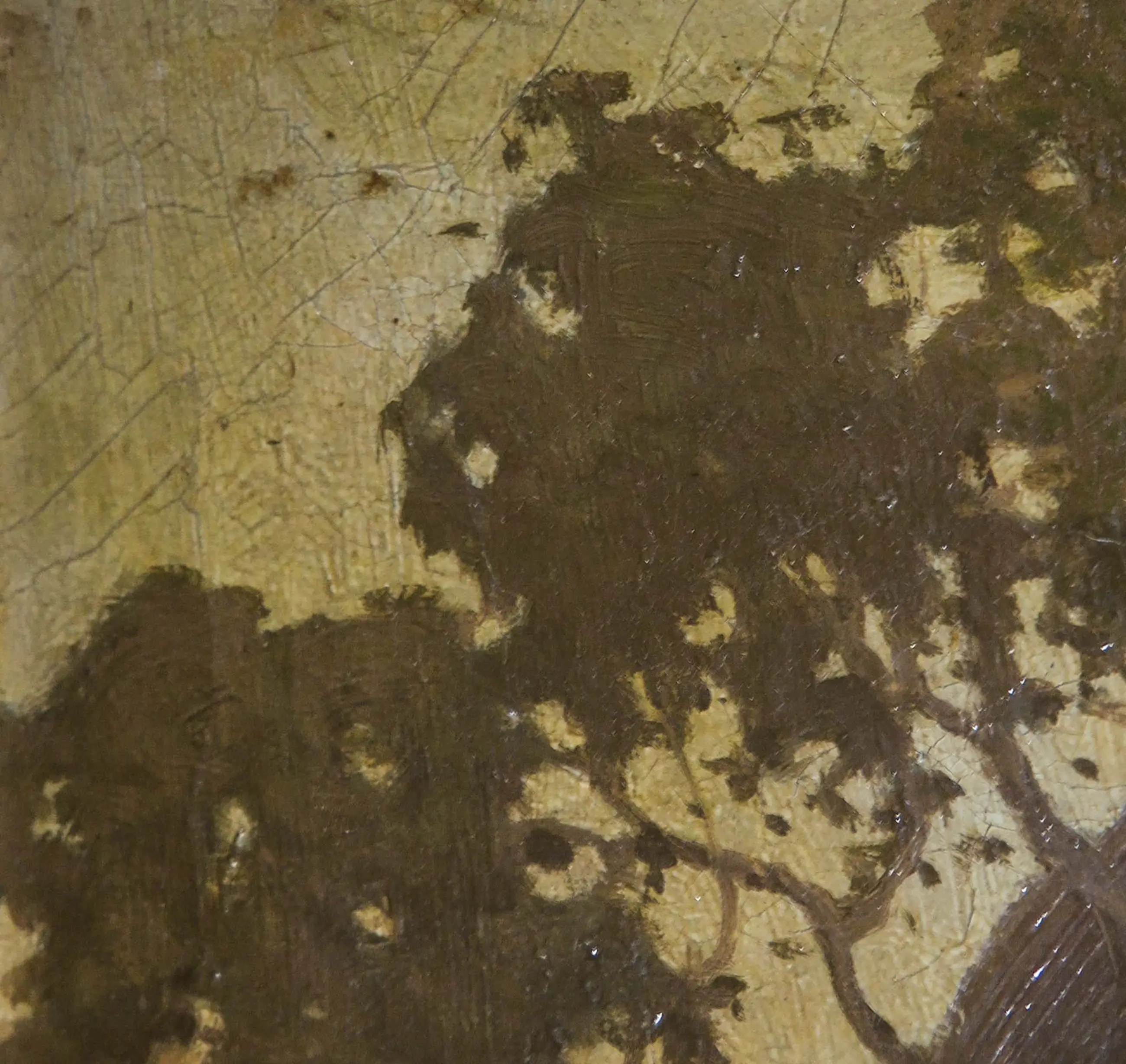 Jan van Ham - Olieverf op doek, Boerderij met boer -Ingelijst Verkocht ...