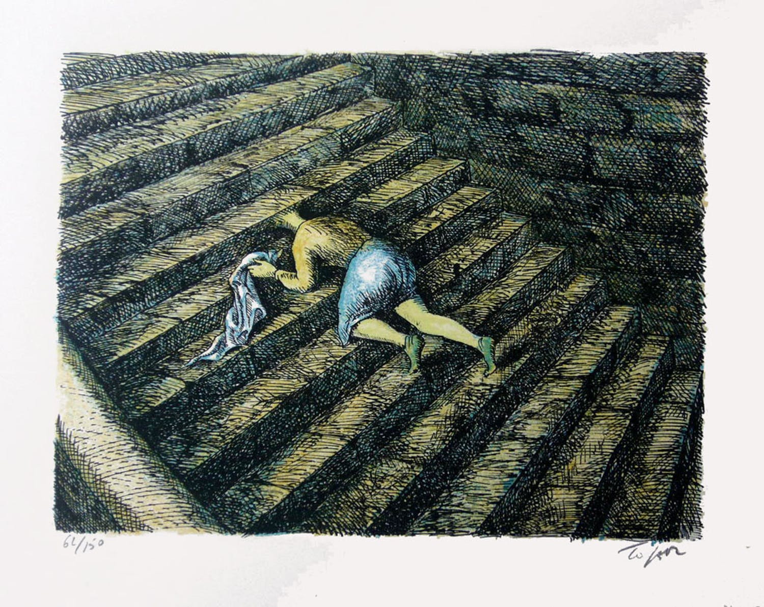 Roland Topor - Le Escalier Verkocht | Kunstveiling.nl