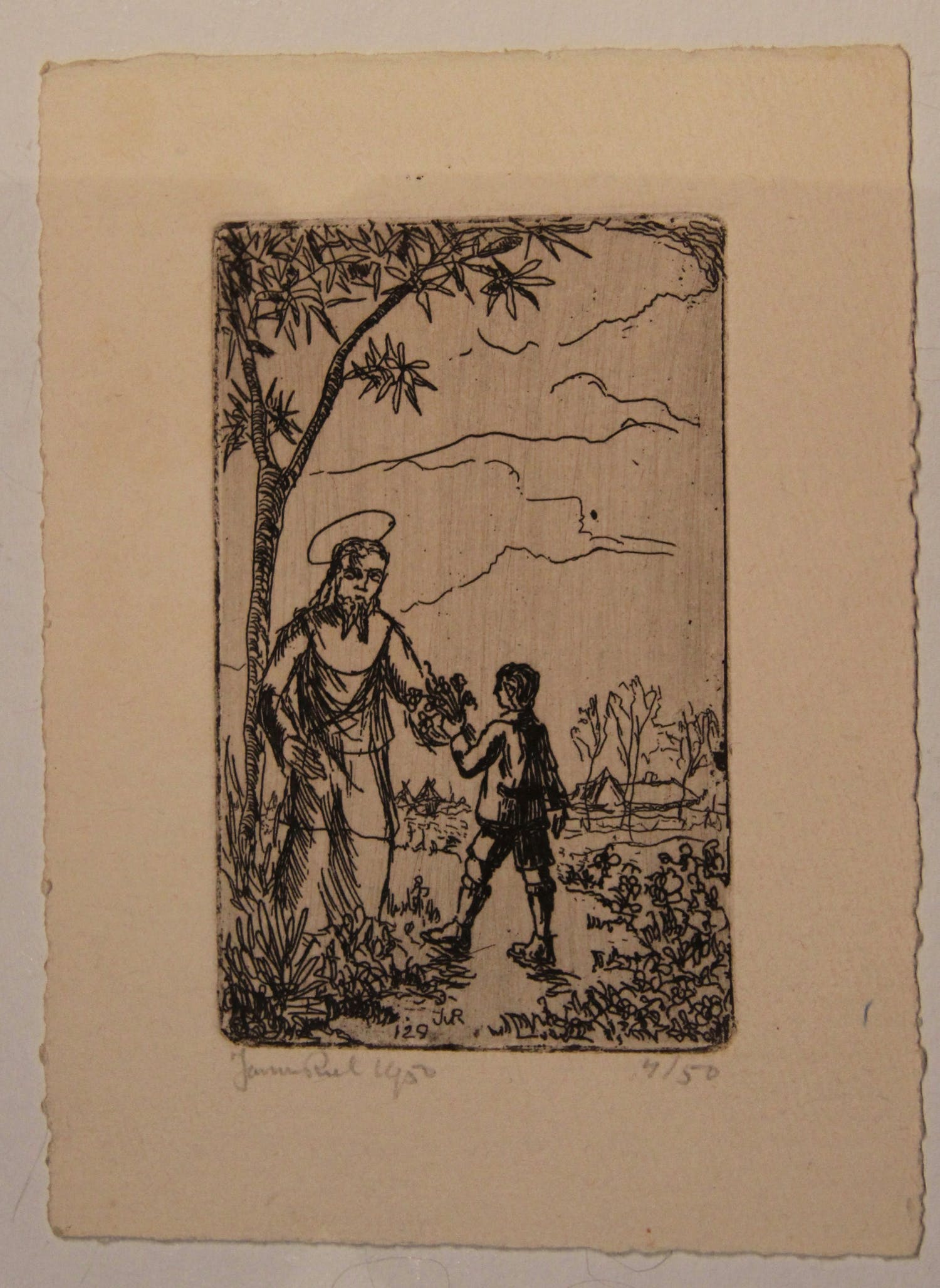 Jan van Riel - Communiekaart voor de eerste Heilige communnie van zijn ...