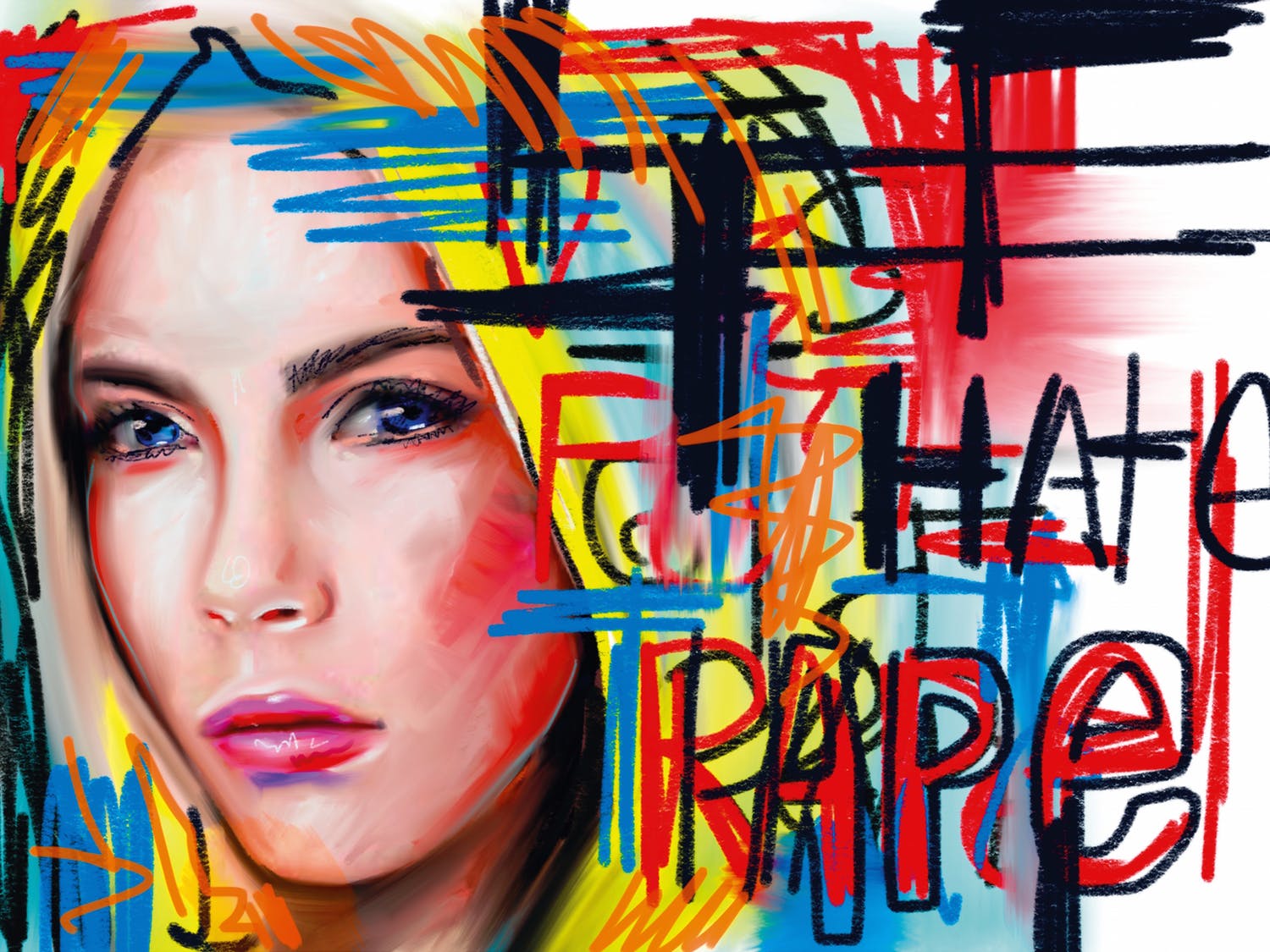 Peter Klashorst - Street Art Woman Verkocht | Kunstveiling.nl