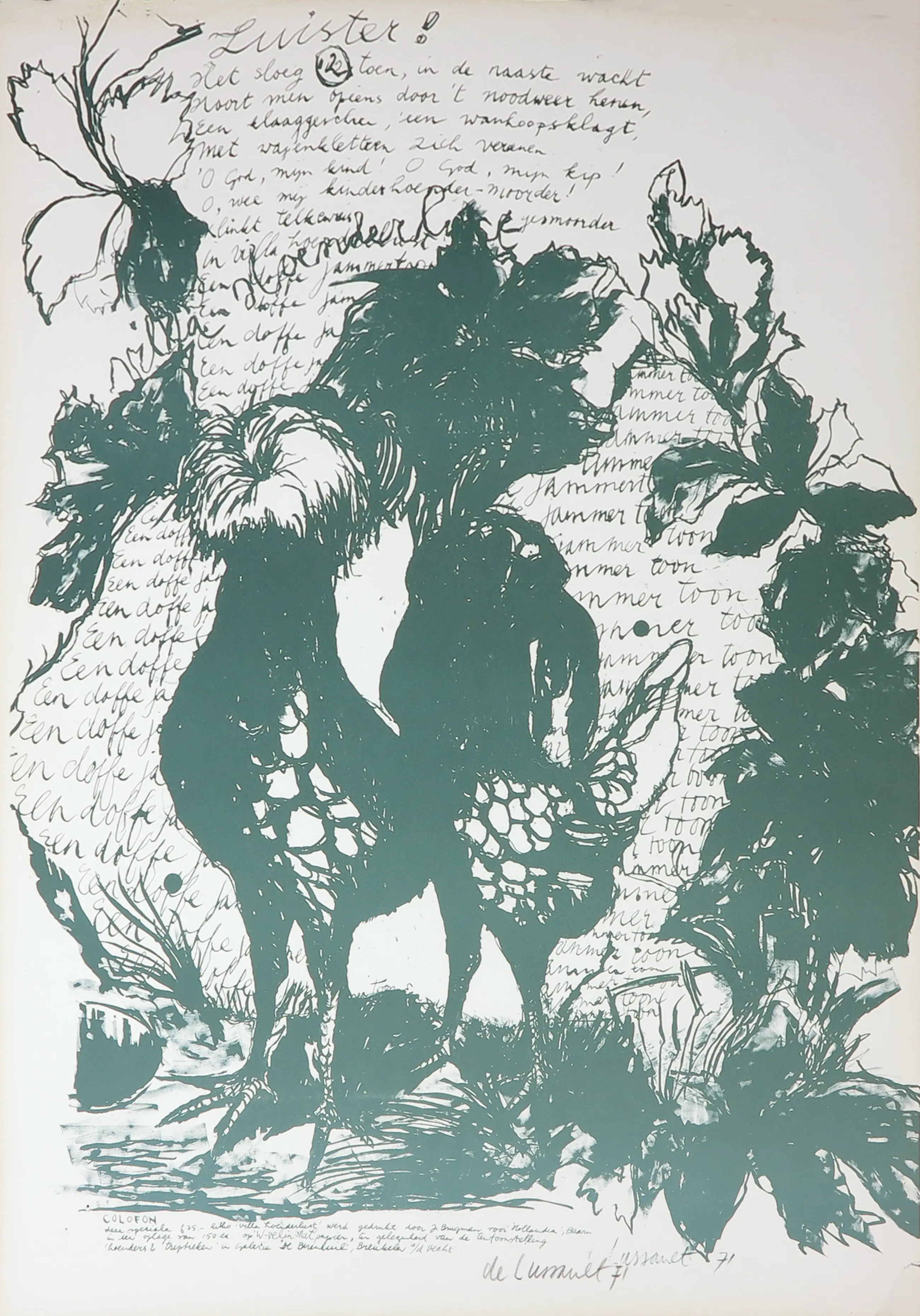 Paul de Lussanet - Litho, Villa Hoenderlust Verkocht | Kunstveiling.nl