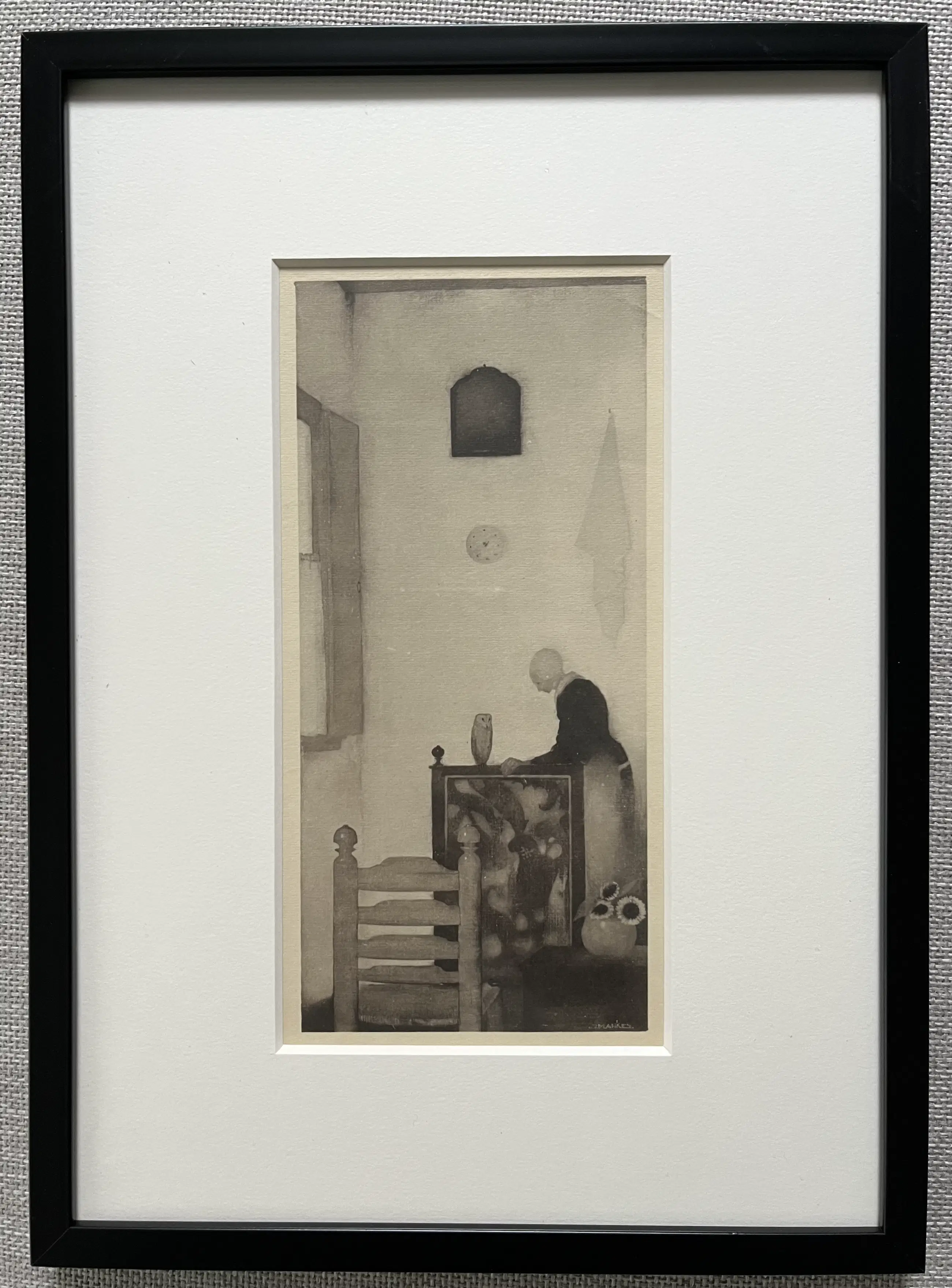 Jan Mankes - Originele Heliogravure - Moeder in Kamer 1923 Verkocht | Kunstveiling.nl