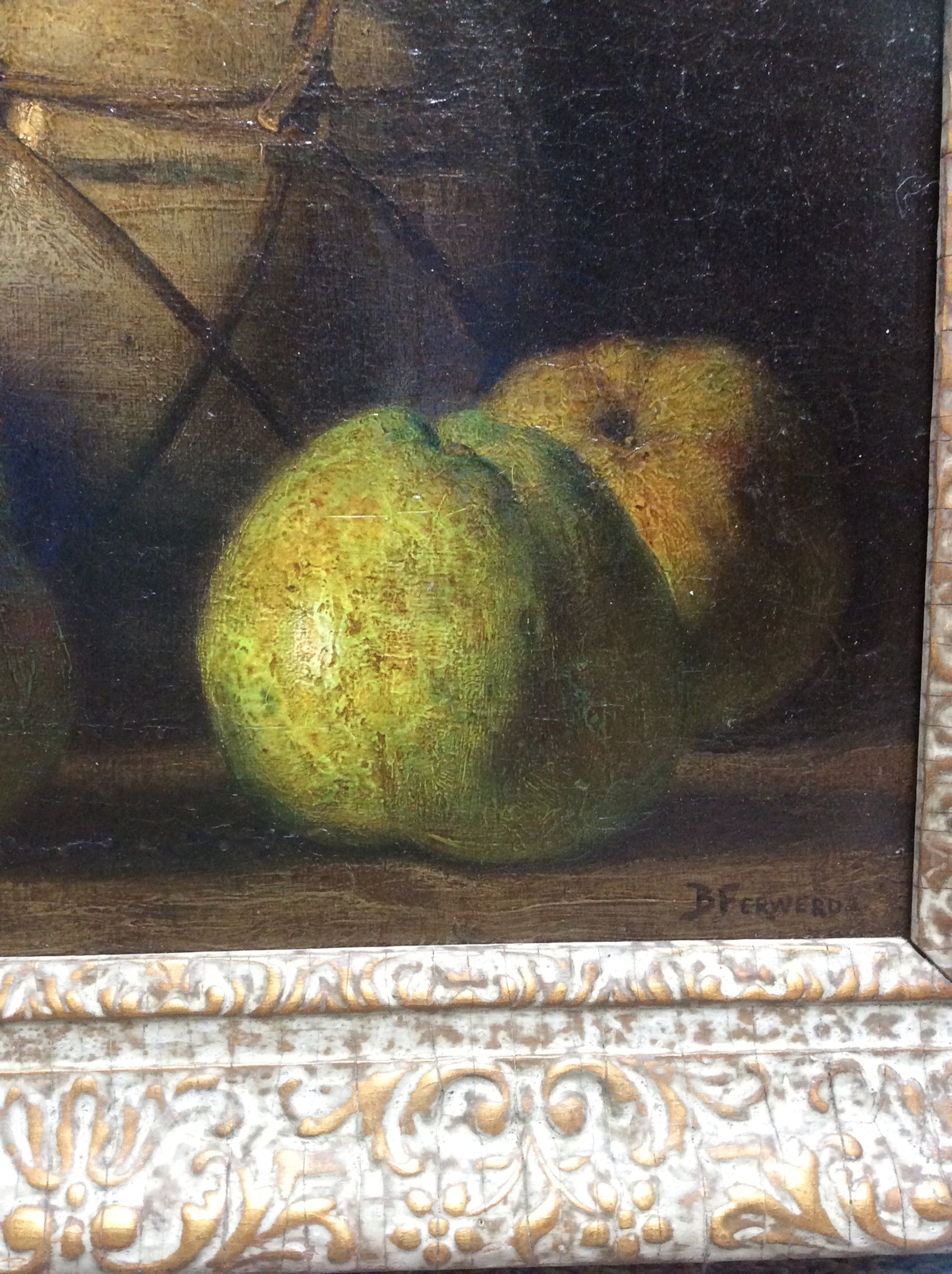 Barend Ferwerda - 1880-1958 Stilleven met gemberpot en appels Verkocht ...