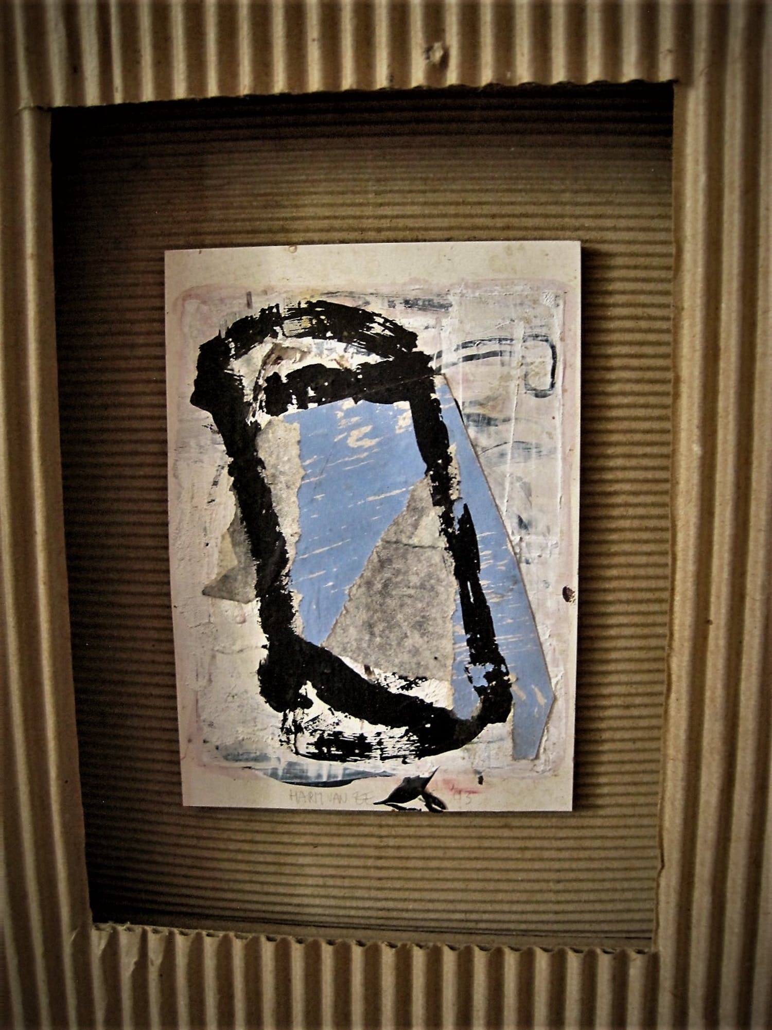 Harm van Ee - Bijzonder geabstraheerd miniatuur object / olieverf(je ...