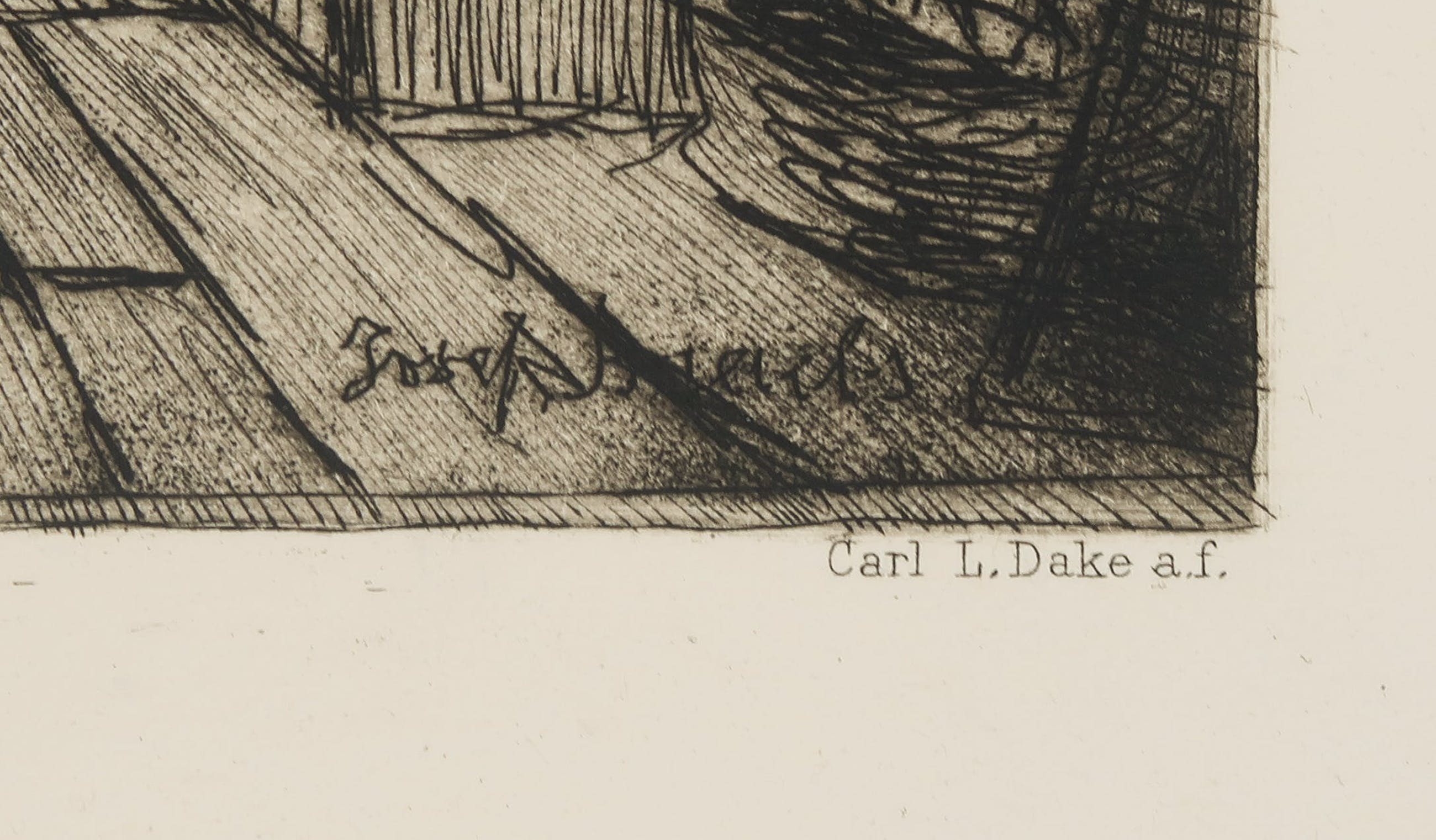 C.L. Dake - Ets, Binnenhuis, naar schilderij van Jozef Israëls Verkocht ...