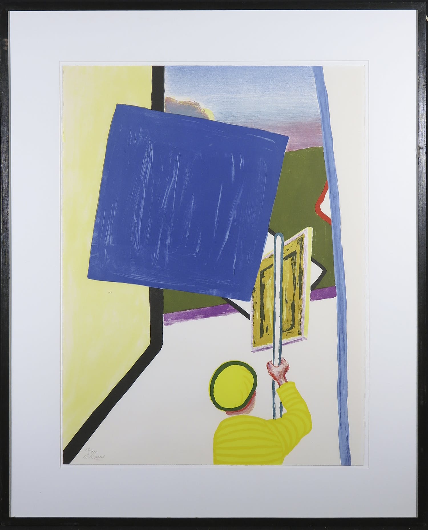 Roger Raveel - Litho, De schilderijenoptocht (...) - Ingelijst Verkocht ...